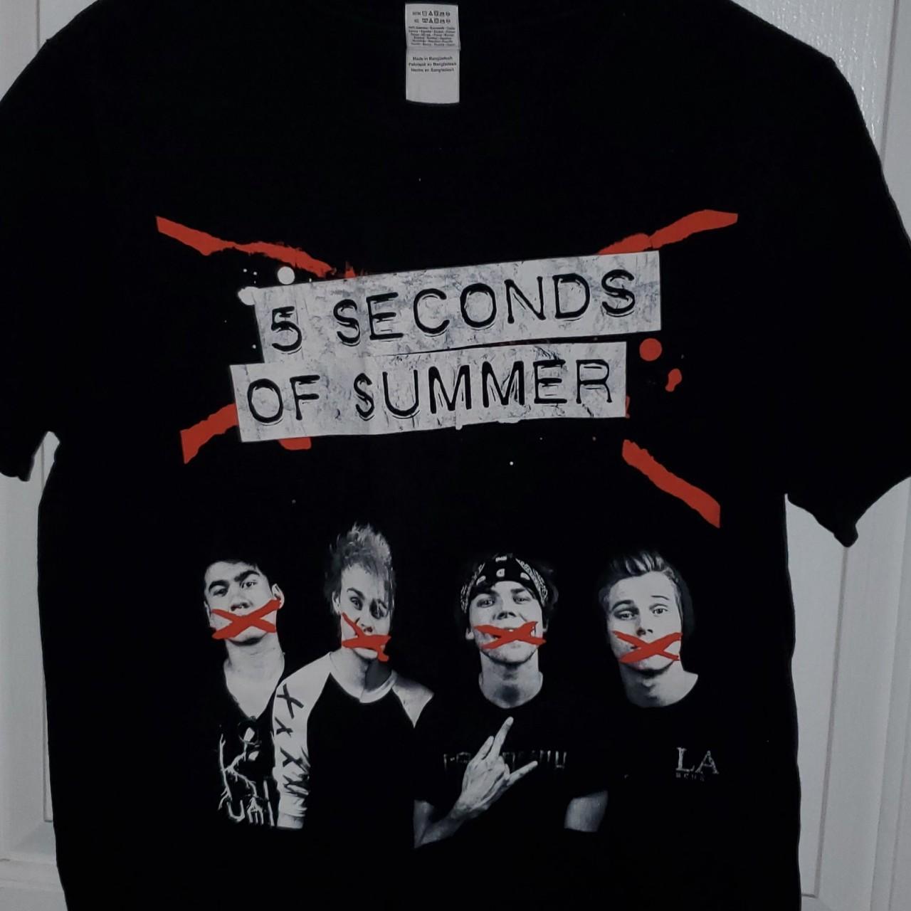 5sos tour merch shirt from rock out with your socks... - Depop
