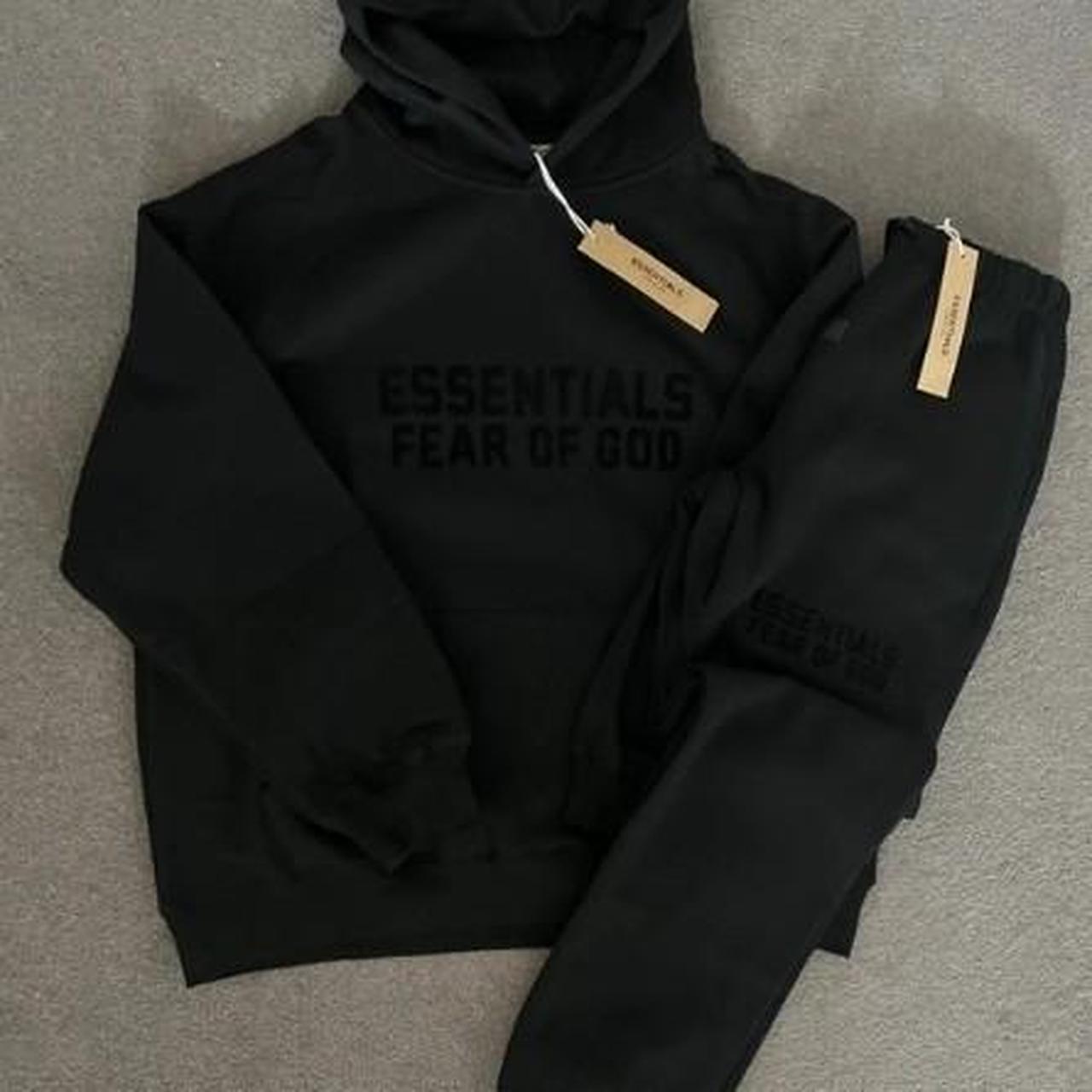 Brand new FOG black essentials tracksuit - Depop
