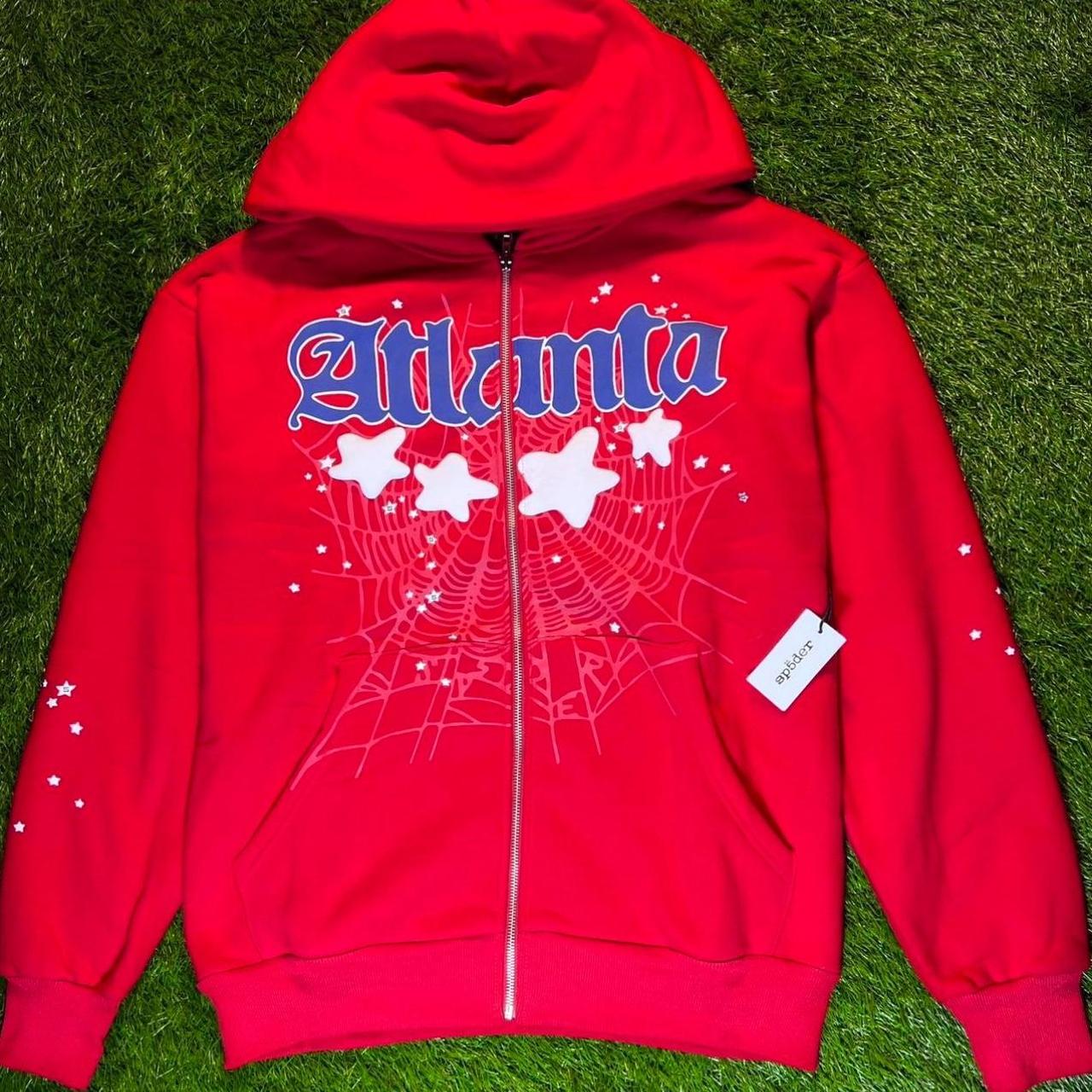 Sp5der Red Atlanta Zip Up Hoodie ️💙 Brand New, Never... | Depop