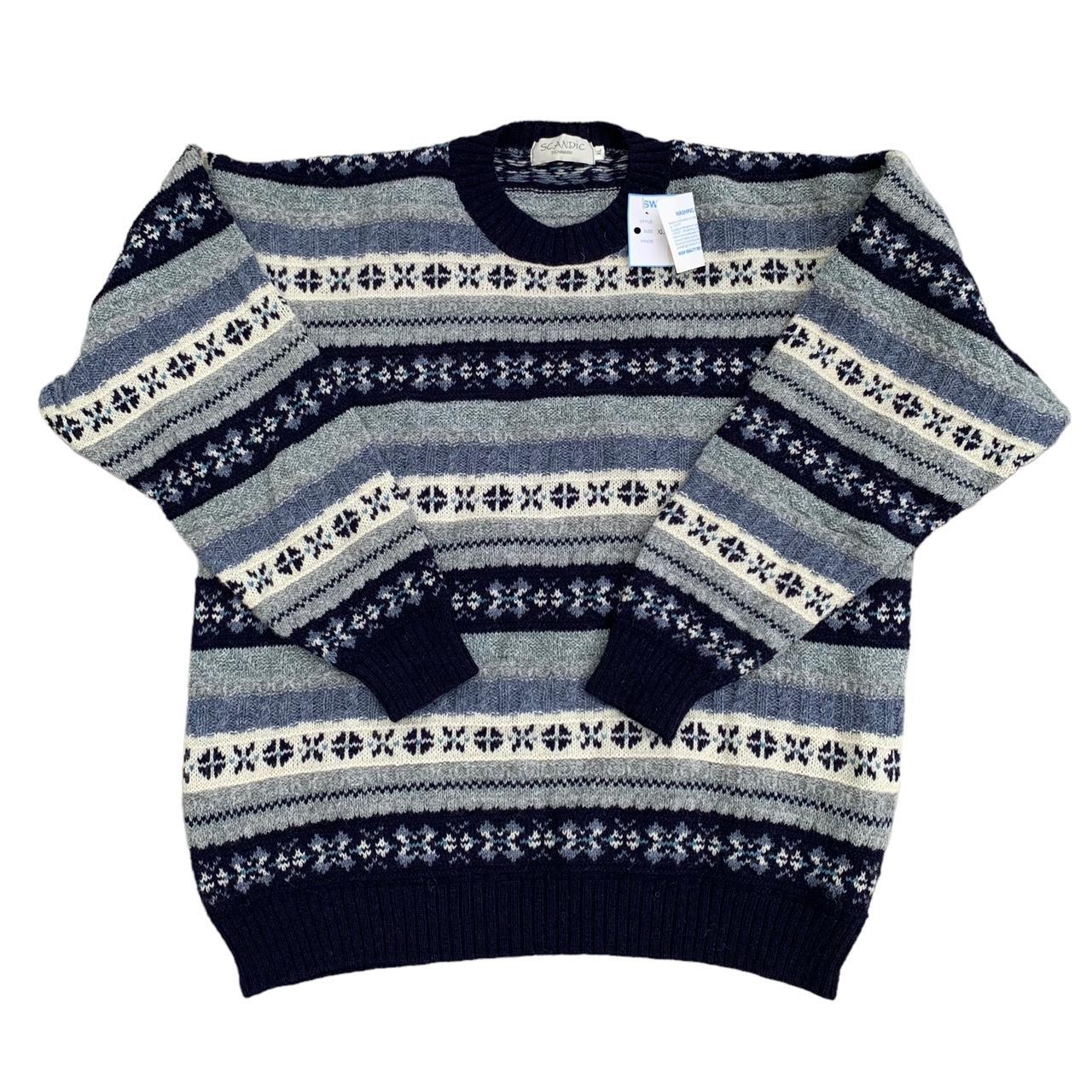 Vintage 90’s Scandic Denmark Wool Knit Pullover... - Depop