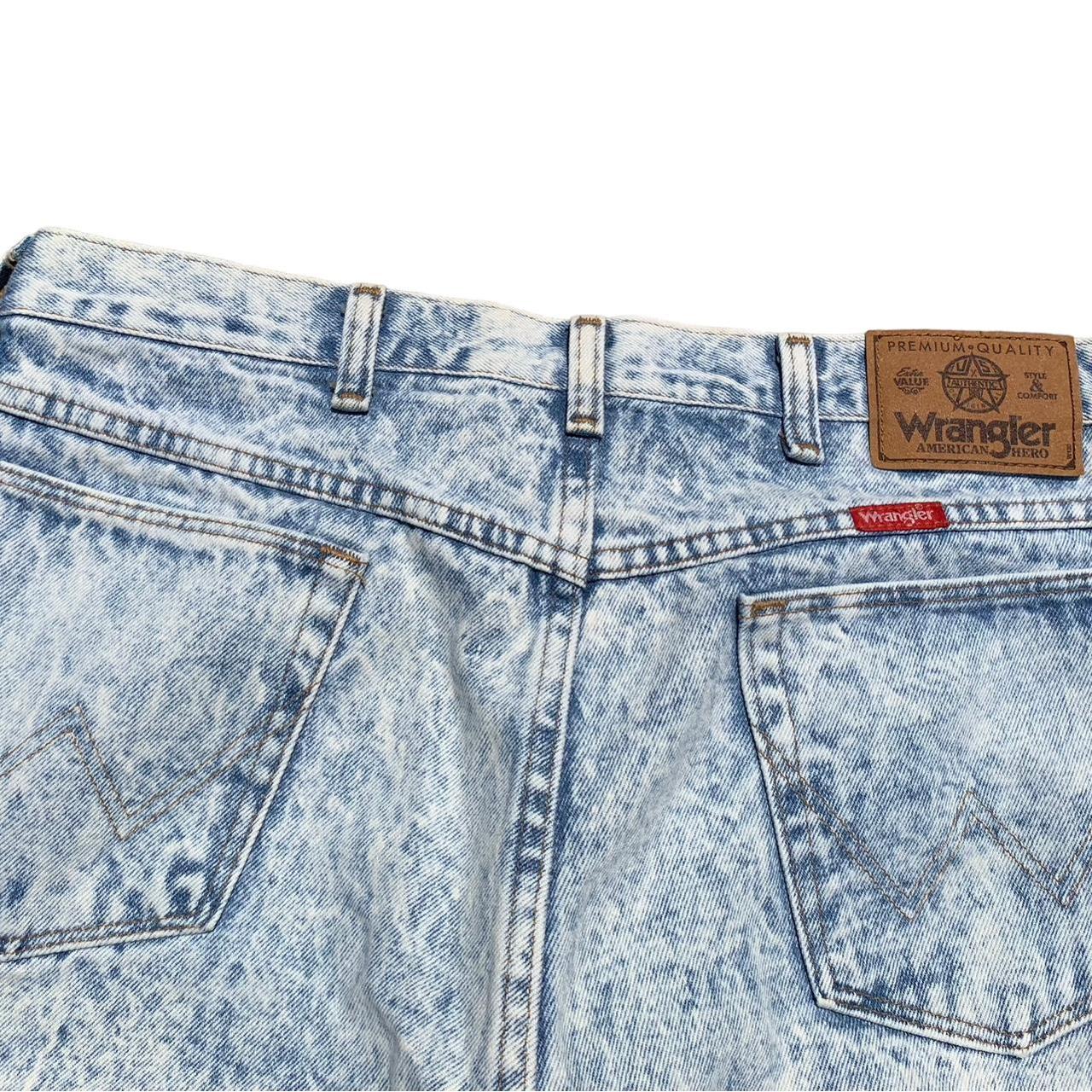 Vintage 90s Wrangler Ice Blue Acid Wash Denim Jeans.... - Depop