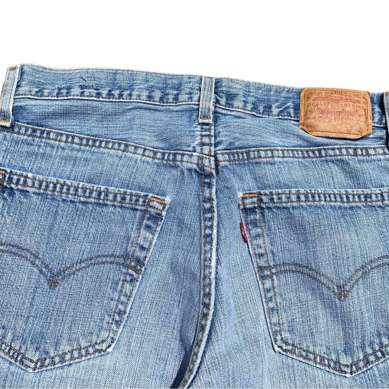 Vintage Levi’s 529 Low Rise Straight Fit Faded Blue... - Depop