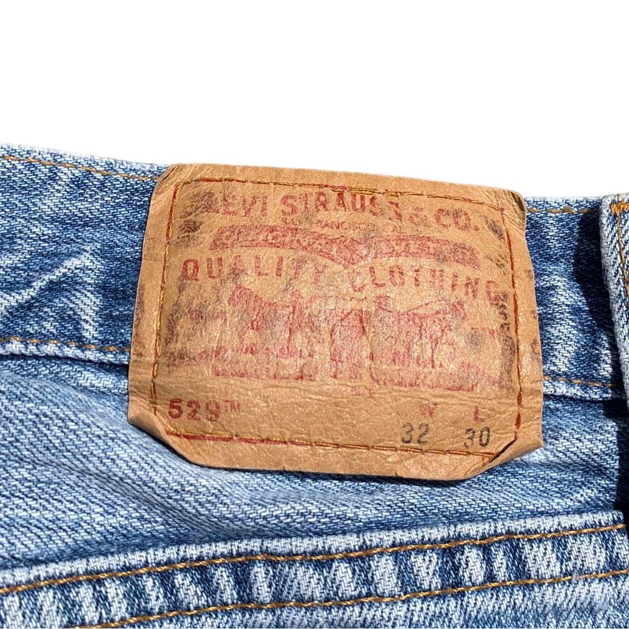 Vintage Levi’s 529 Low Rise Straight Fit Faded Blue... - Depop
