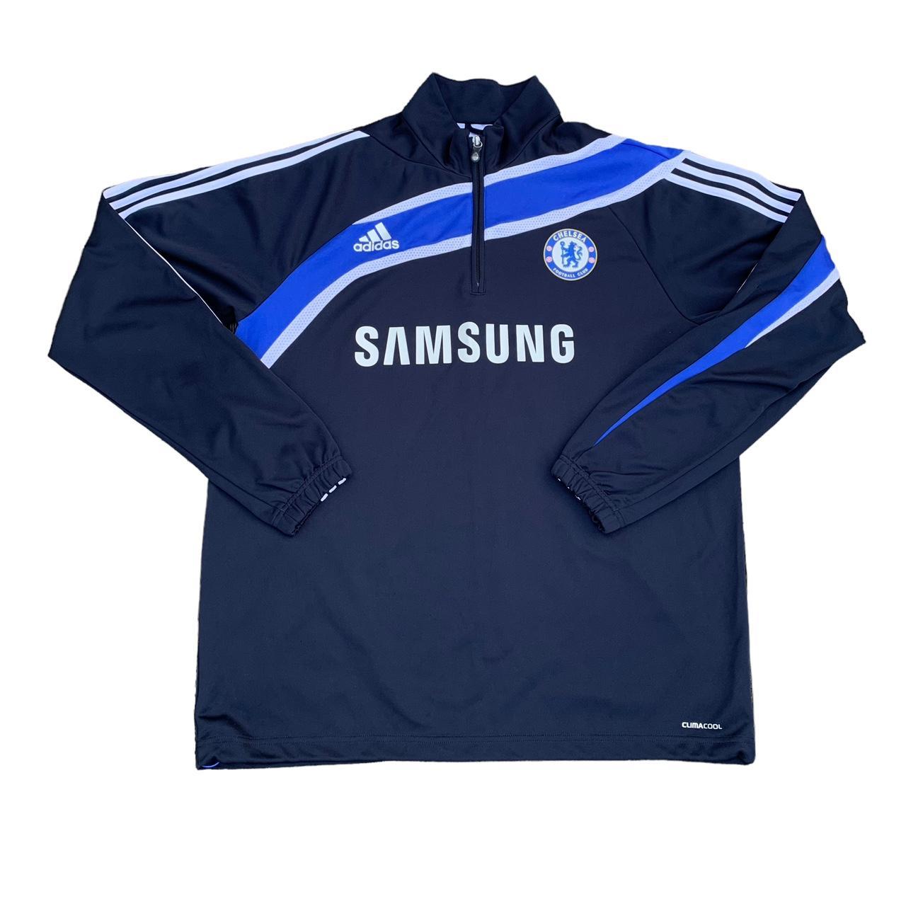 Adidas Climalite Chelsea FC Soccer 1/4 Zip Pullover... - Depop