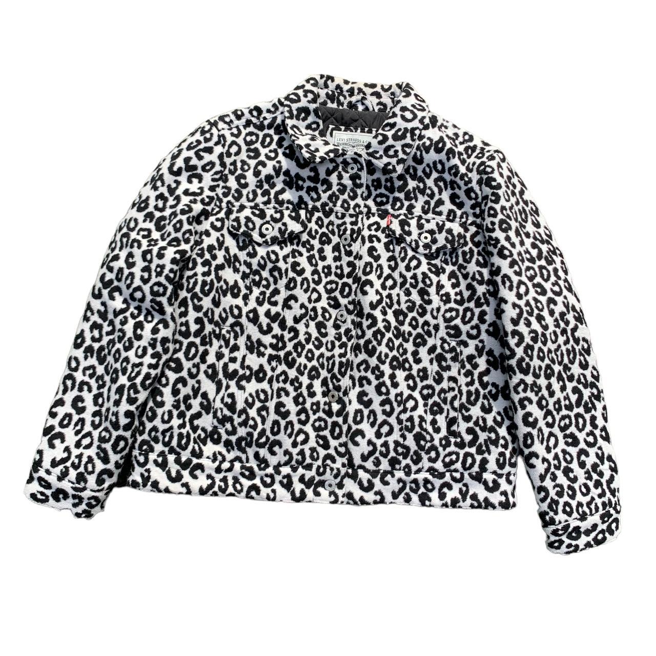 Levi’s Strauss & Co. White Black Leopard Pattern... - Depop