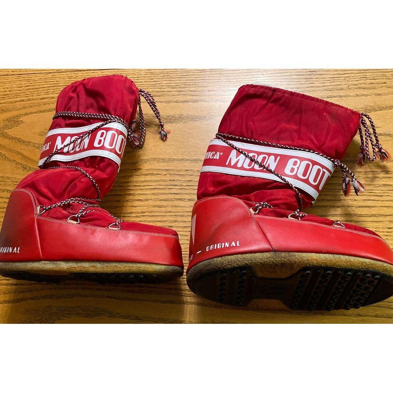 Vintage Red Technica The Original Moon Boot Size... | Depop