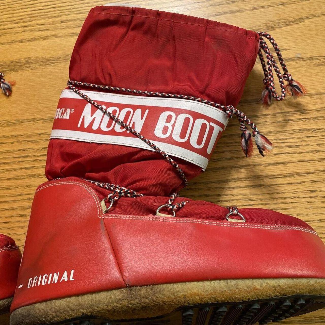 Vintage Red Technica The Original Moon Boot Size... | Depop
