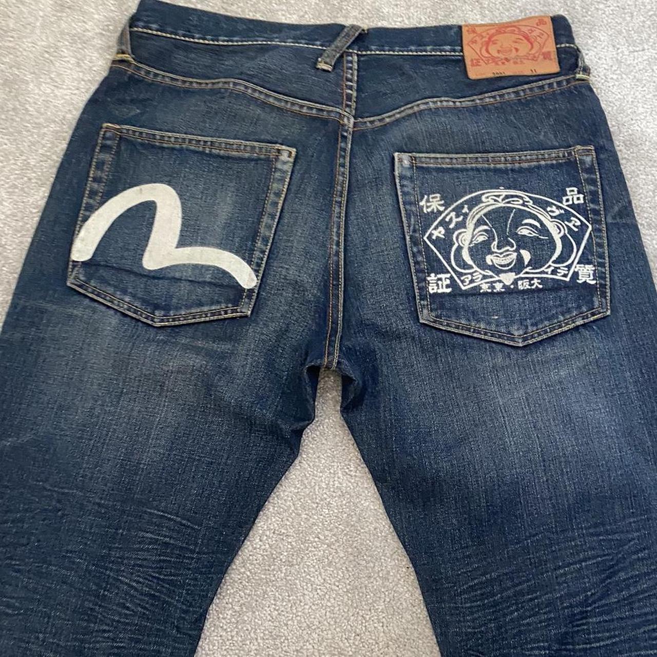 Evisu jeans Rare design Vintage Size 31x34 Waist... - Depop