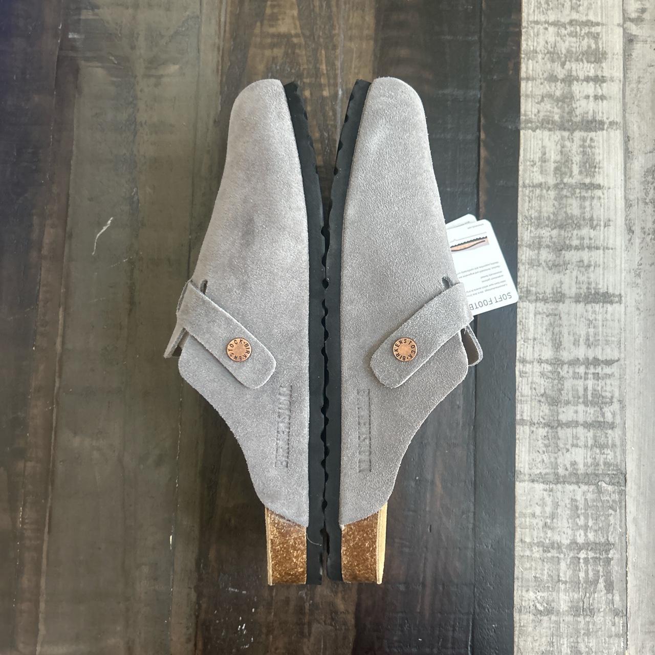 Grey Birkenstock Boston clogs #Birkenstock... - Depop