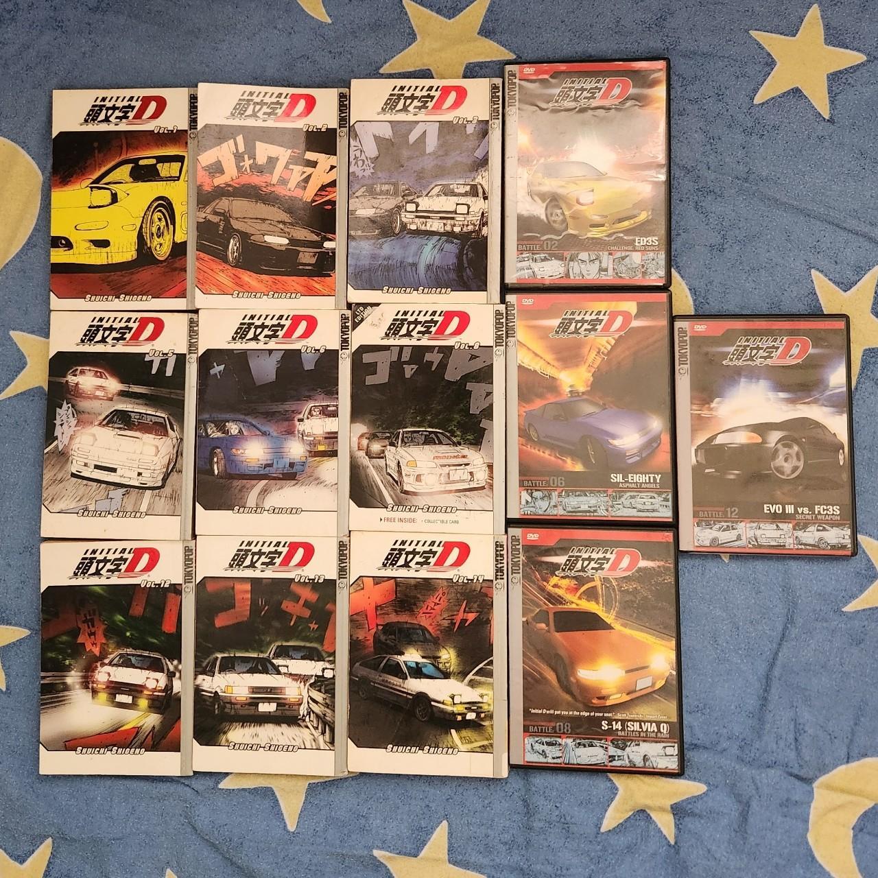 🥛Initial D Manga & DVD Set🌊 Initial D manga 1, 2,... - Depop