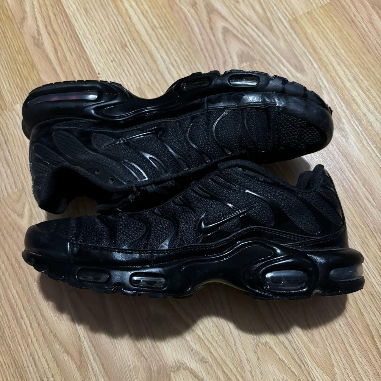 All black air max plus Very lightly used No box - Depop