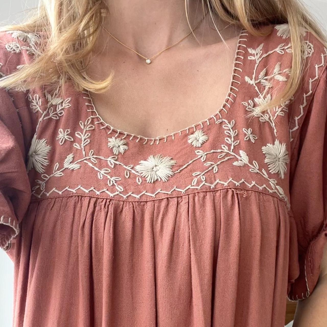 Tree of life flowy dress embroidered so beautifully - Depop