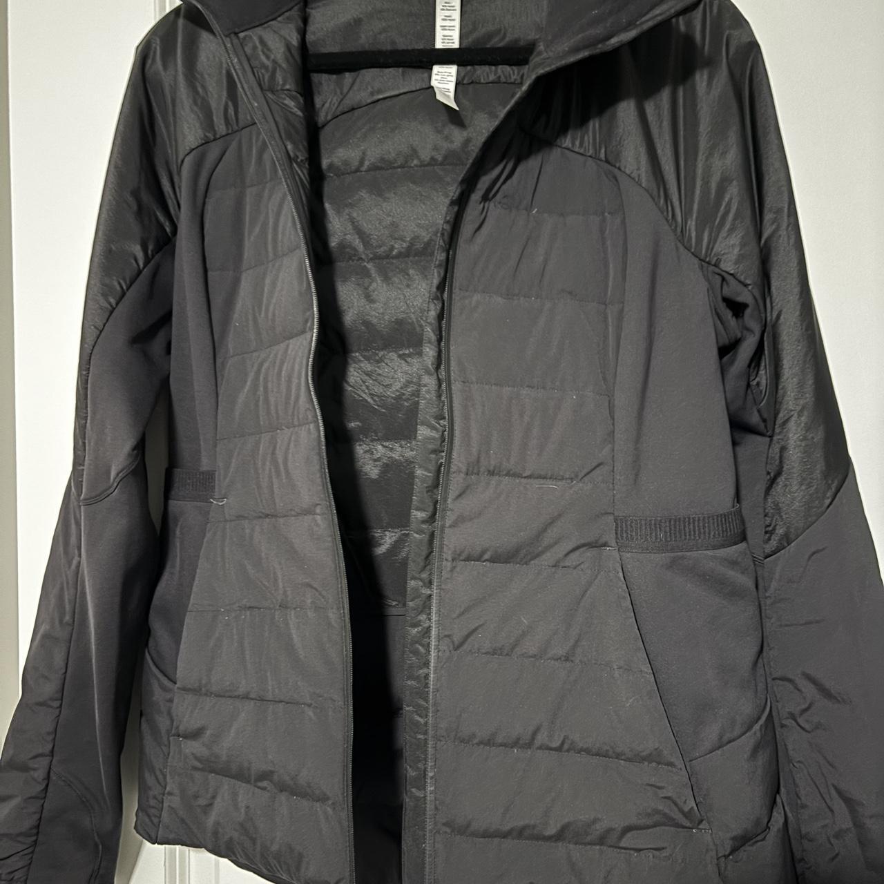 Black Lululemon puffer jacket #pufferjacket - Depop