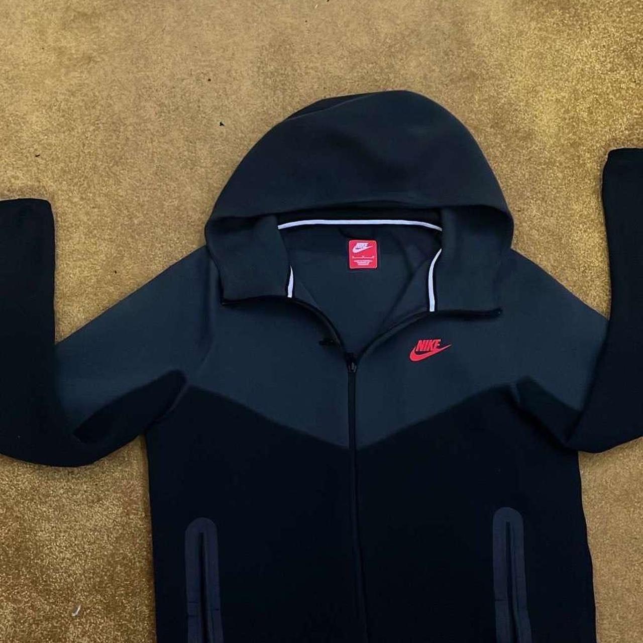 Red tick Nike tech fleece jumper and joggers in... - Depop