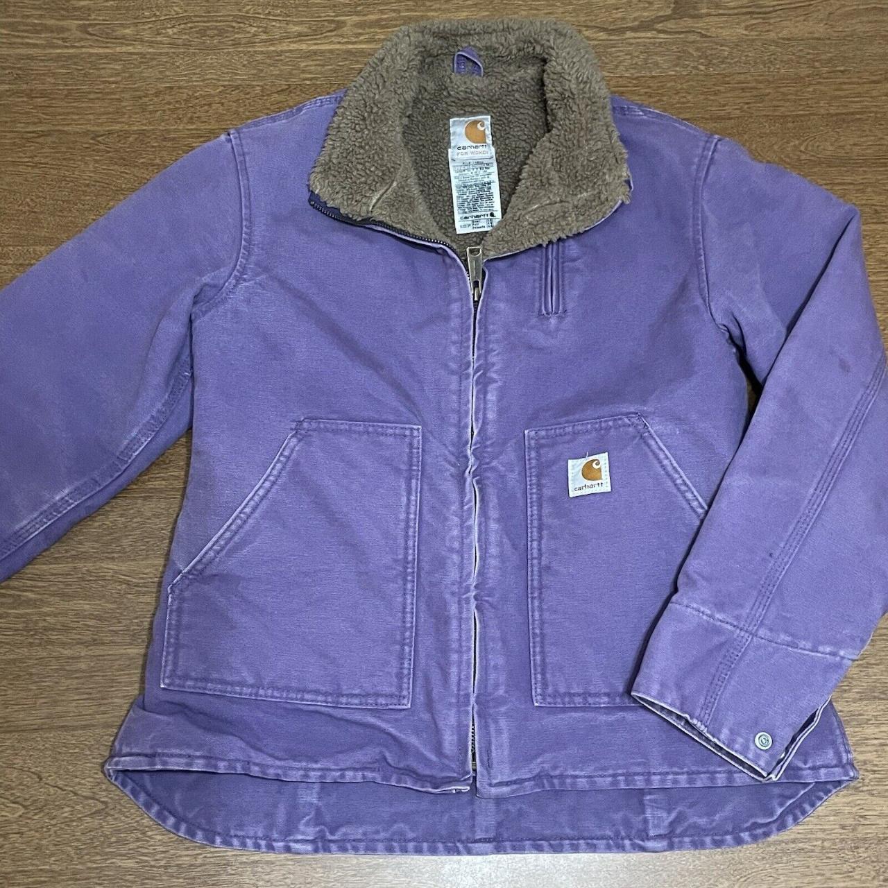 Vintage Carhartt Womens Sherpa Lined Canvas Work Depop