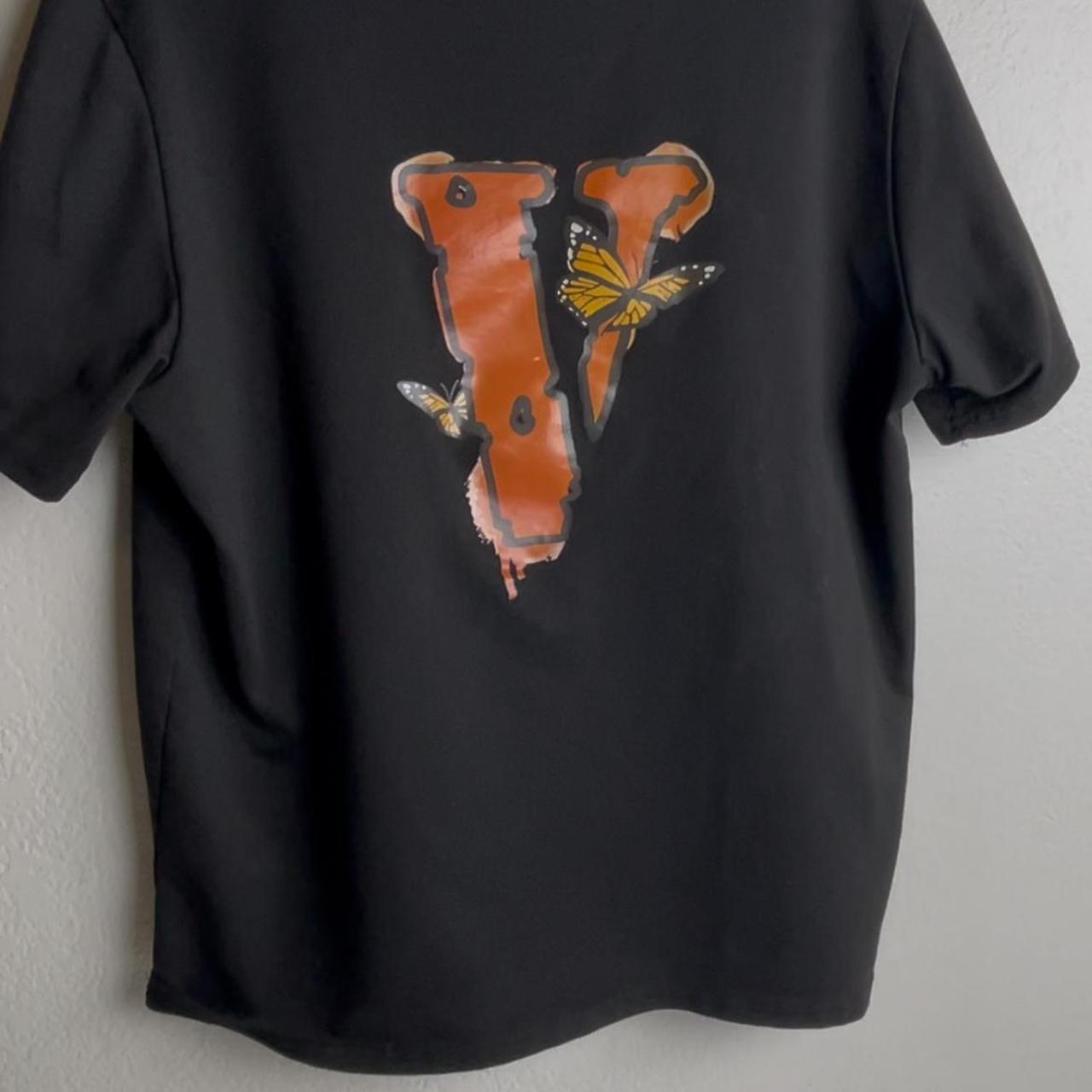 Black and orange Vlone tee #streetwear - Depop