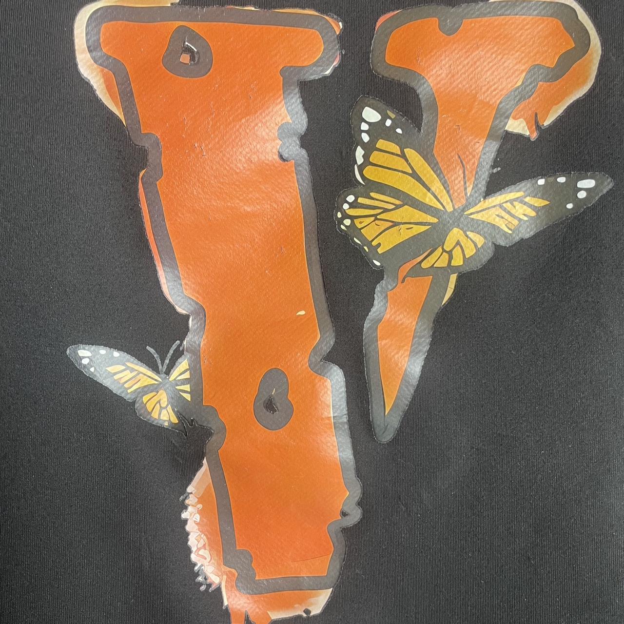 Black and orange Vlone tee #streetwear - Depop