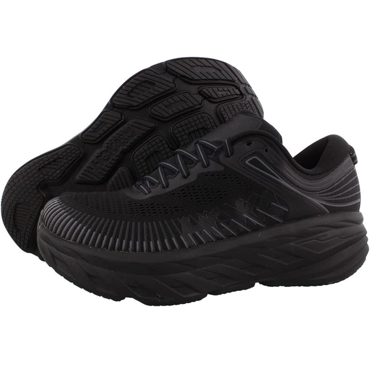 black platform hoka sneakers runnings shoes 7.5 - Depop