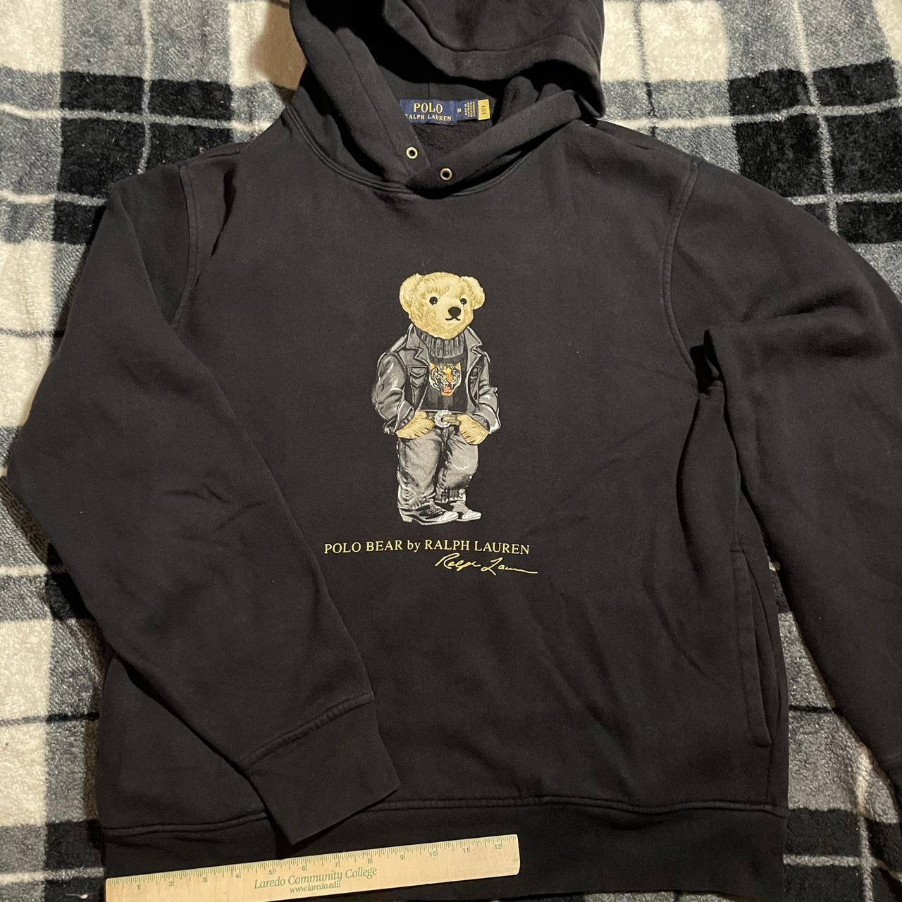 Black Polo Ralph Lauren bear hoodie. chill guy... - Depop