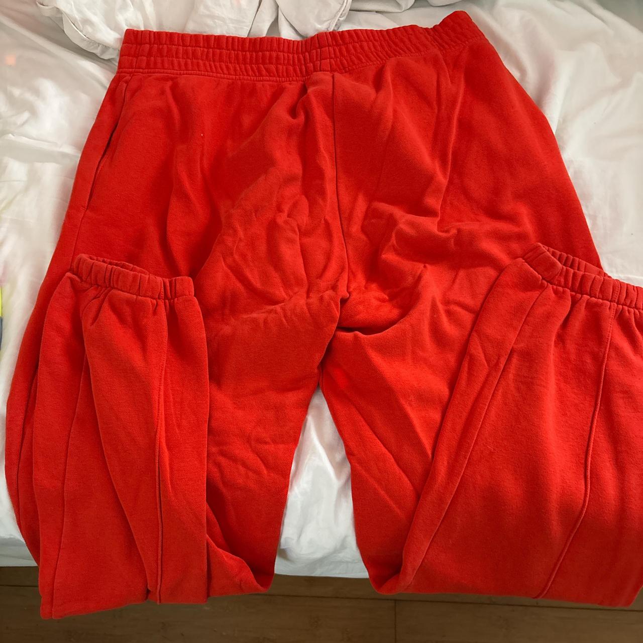 Red Nike sweatpants! Worn twice. Too big! Size XL - Depop