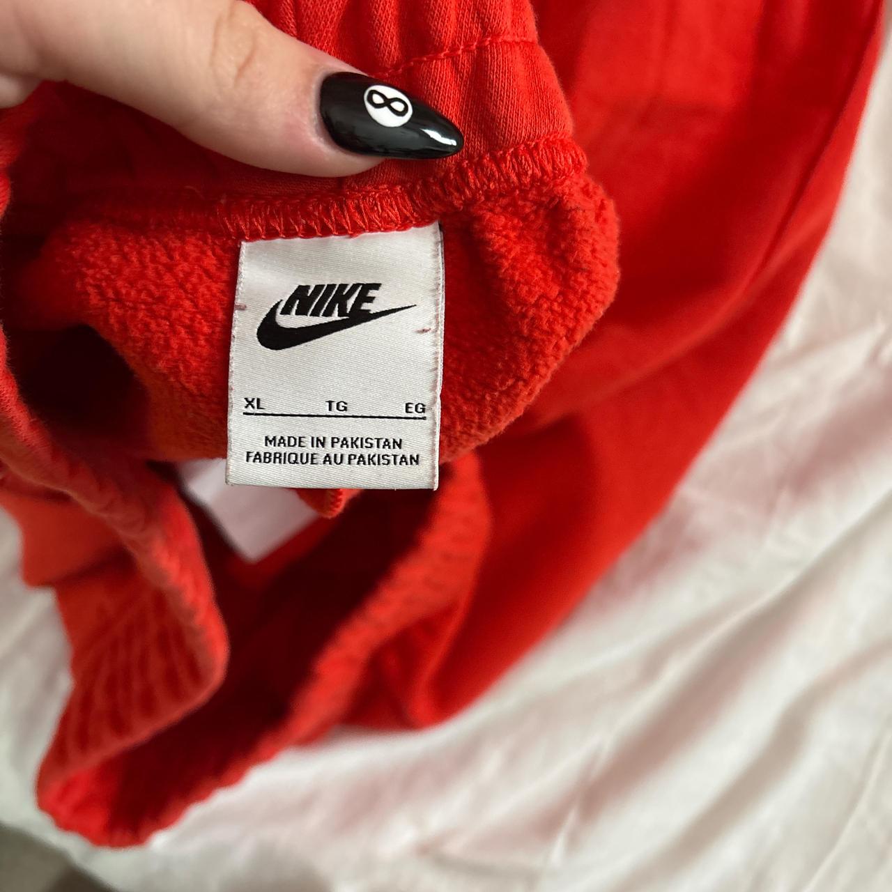 Red Nike sweatpants! Worn twice. Too big! Size XL - Depop