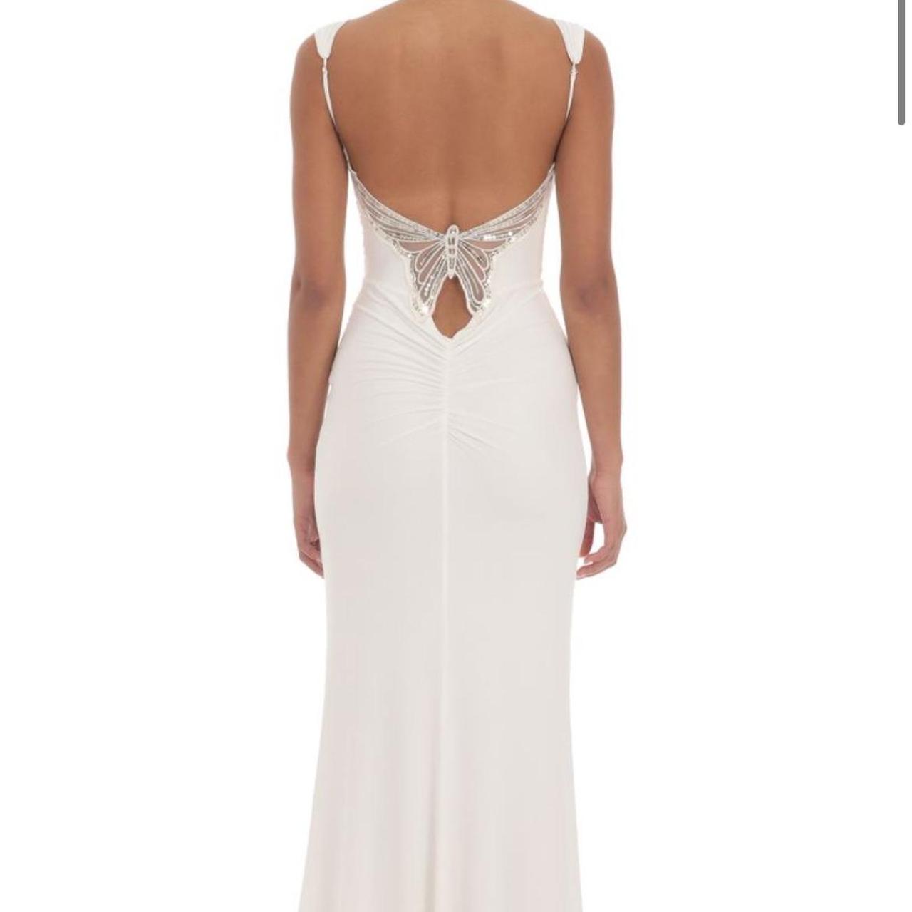 BRAND NEW XS lucy in the sky butterfly back dress *... | Depop