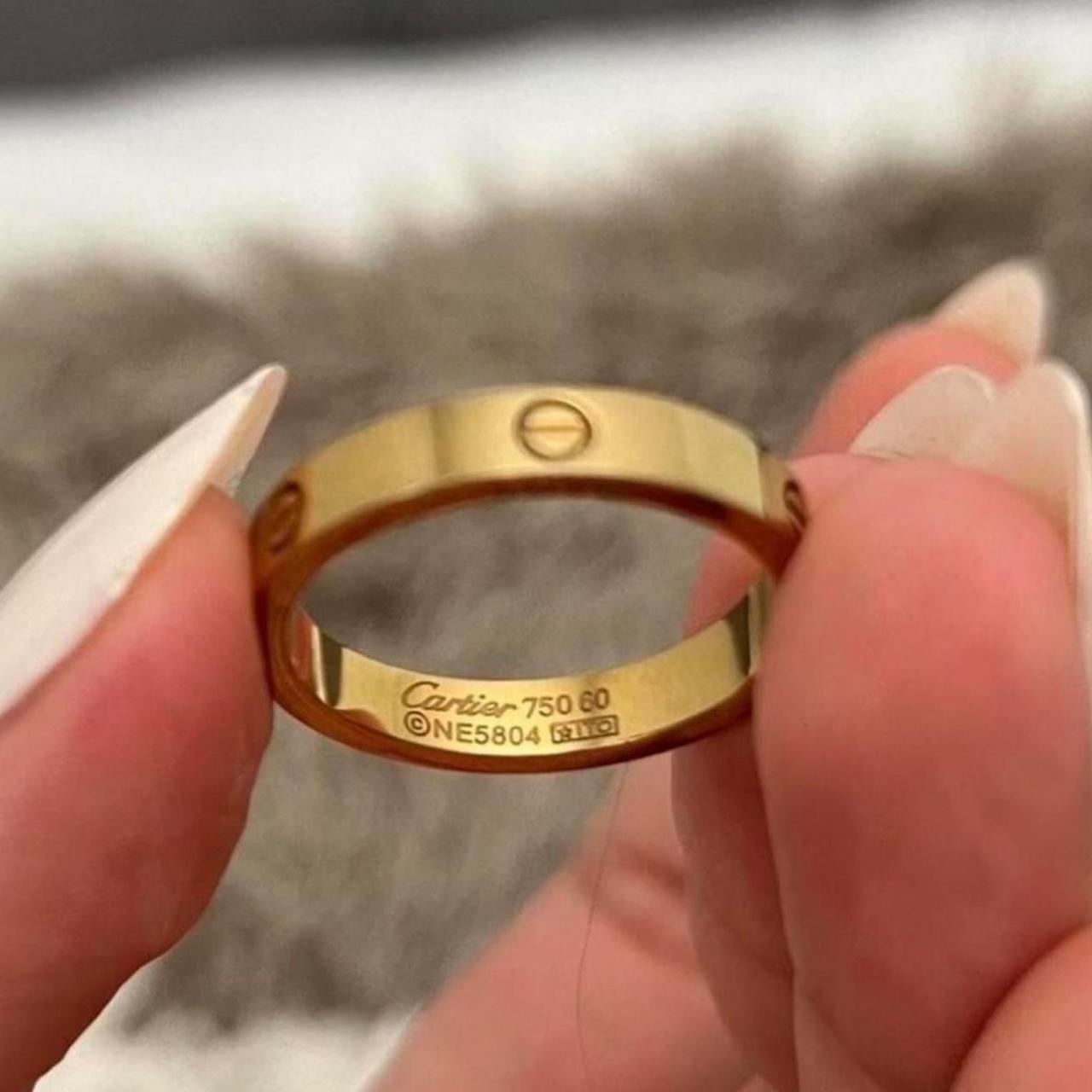 Gold ring size 8. It's literally almost brand new!!... | Depop