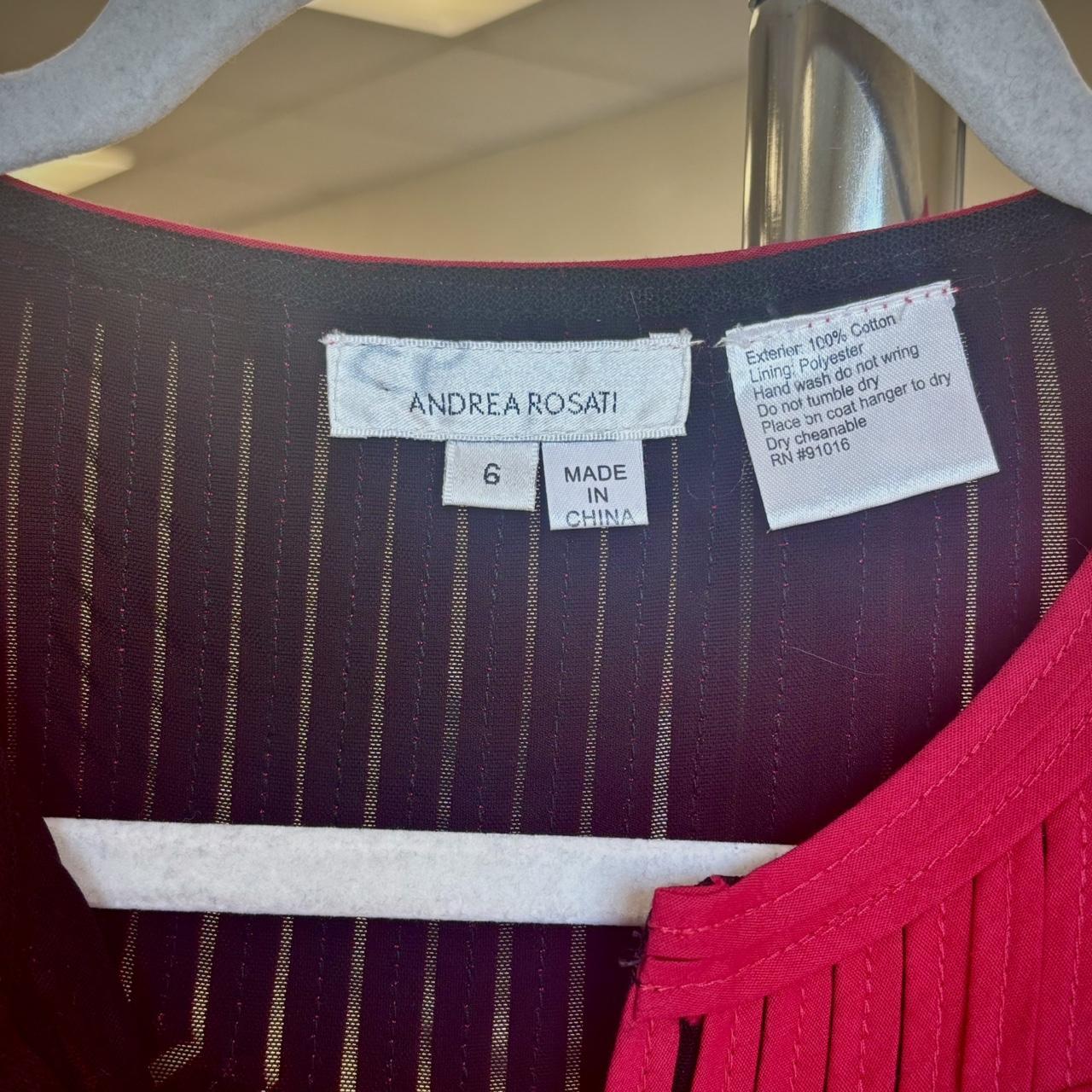 Women’s Size 6 Andrea Rosati Red Ribbon Geometric... - Depop