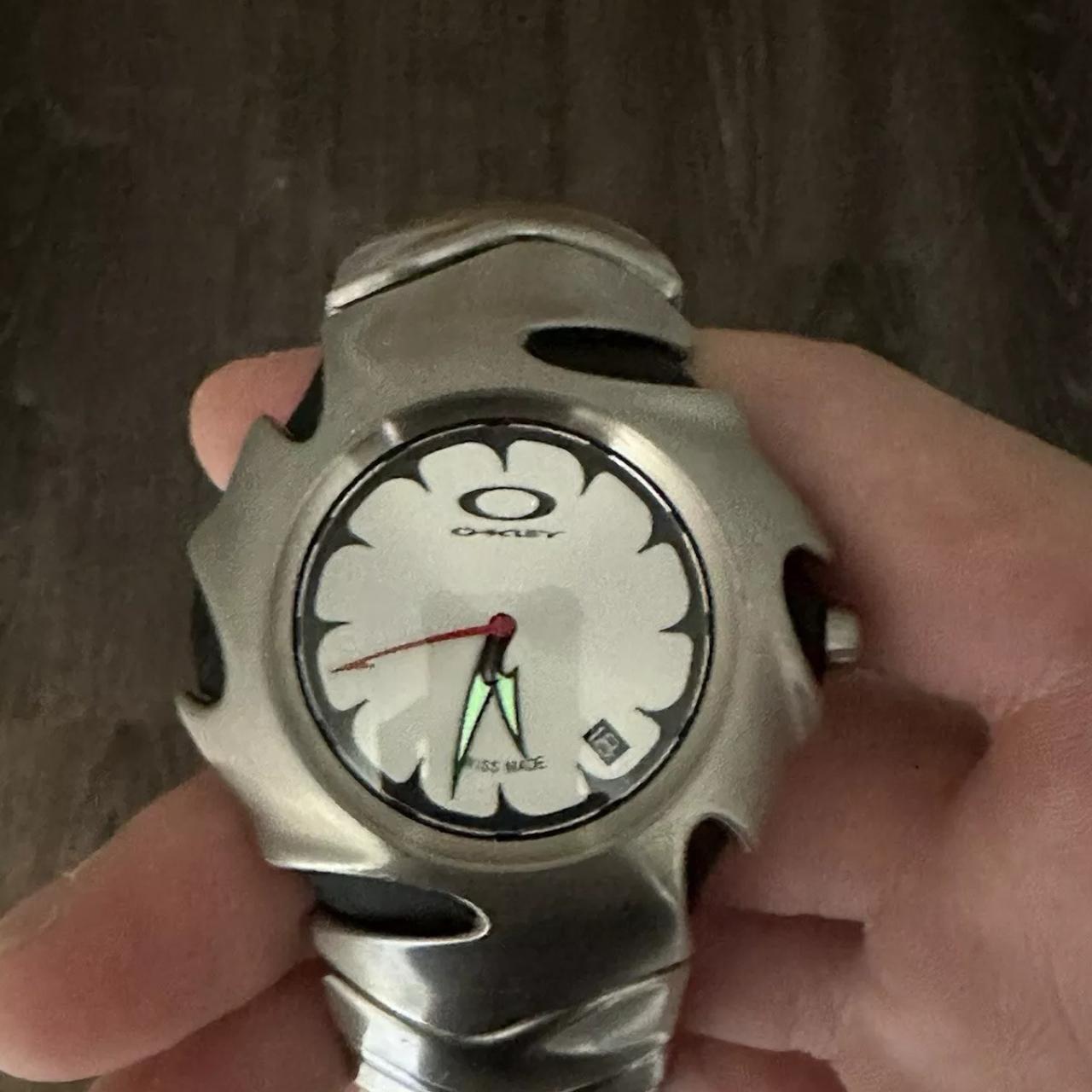 Oakley Blade 2 Watch With White Dial and Stain-Steel... - Depop