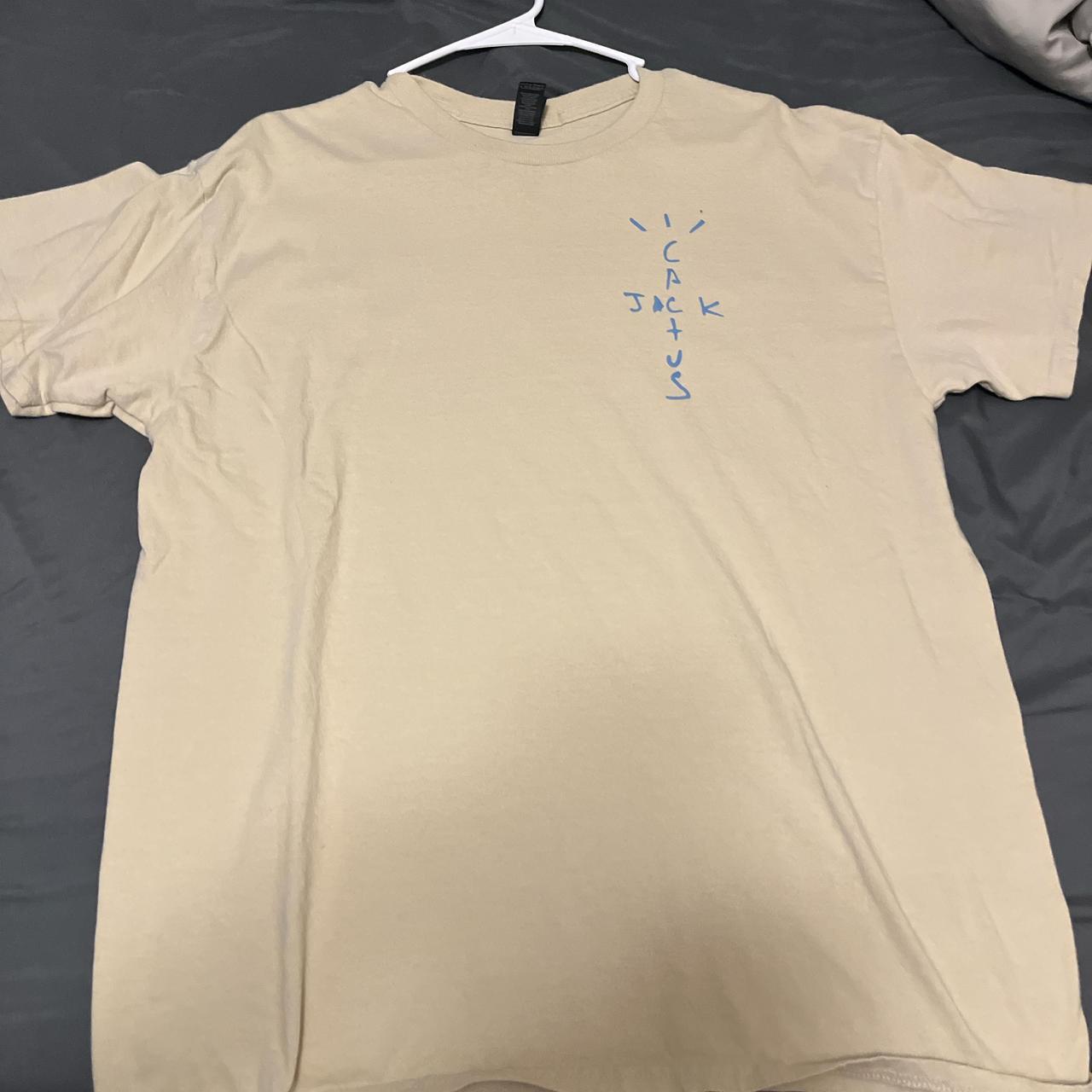 Cream Travis Scott Cactus Jack tee. Large- Fits like... - Depop