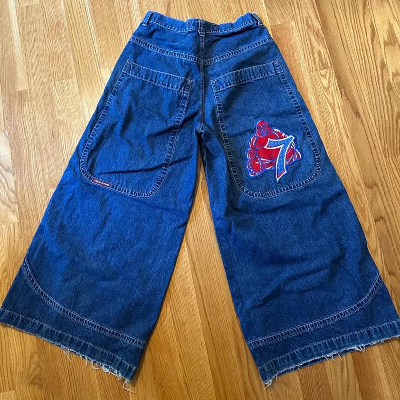 JNCO jeans 34x32 Number 7 Buddha Original Outer... - Depop