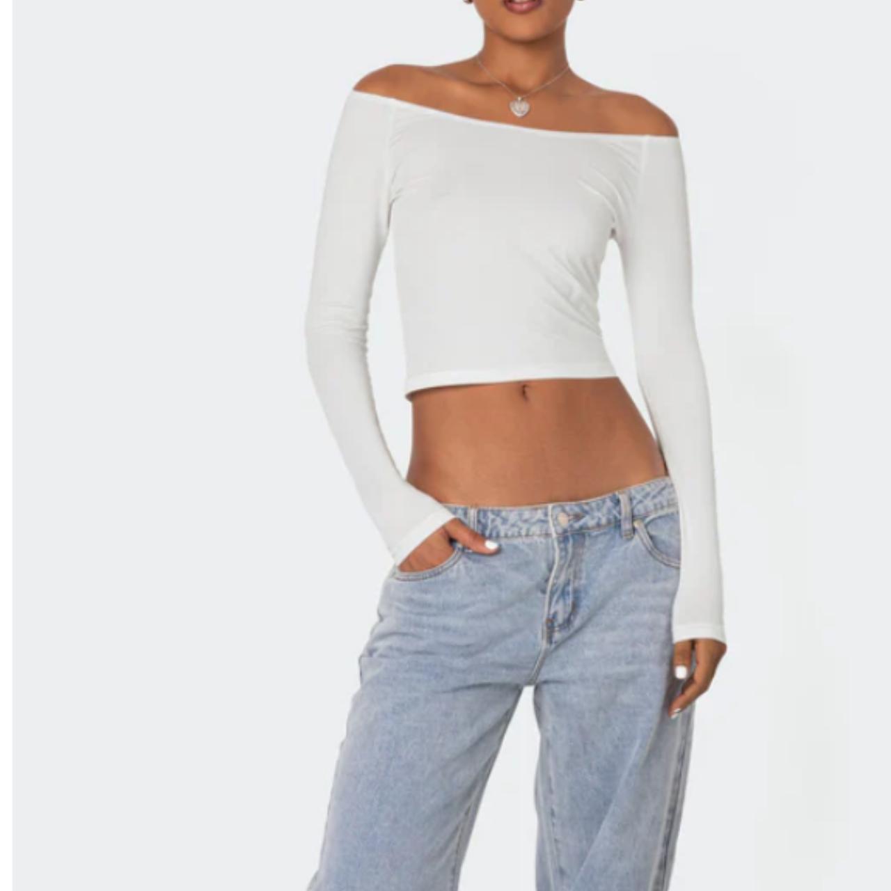 Y2k, Clean girl aesthetic, off shoulder, Edikted... - Depop