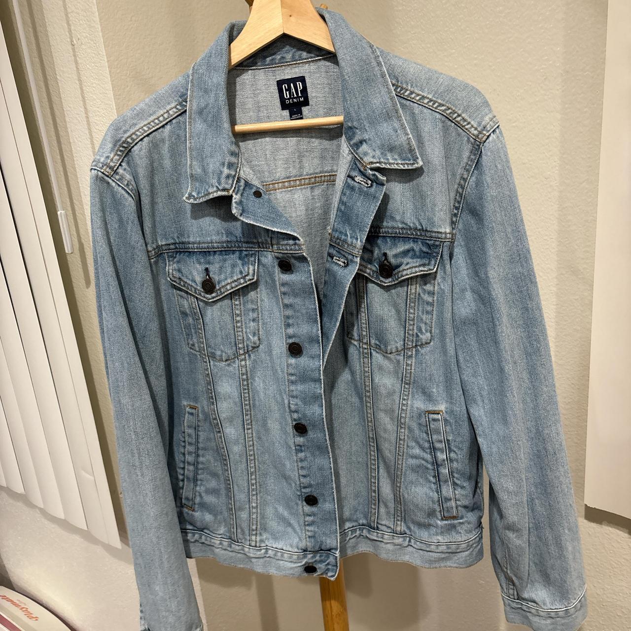 Jean Jacket from GAP Size L, snug fit - Depop