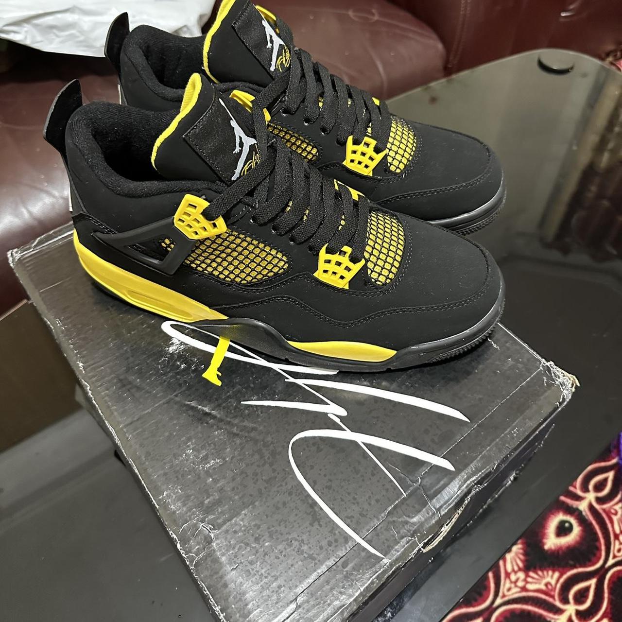 Jordan 4s retro yellow thunder Uk size 8.5 come... - Depop
