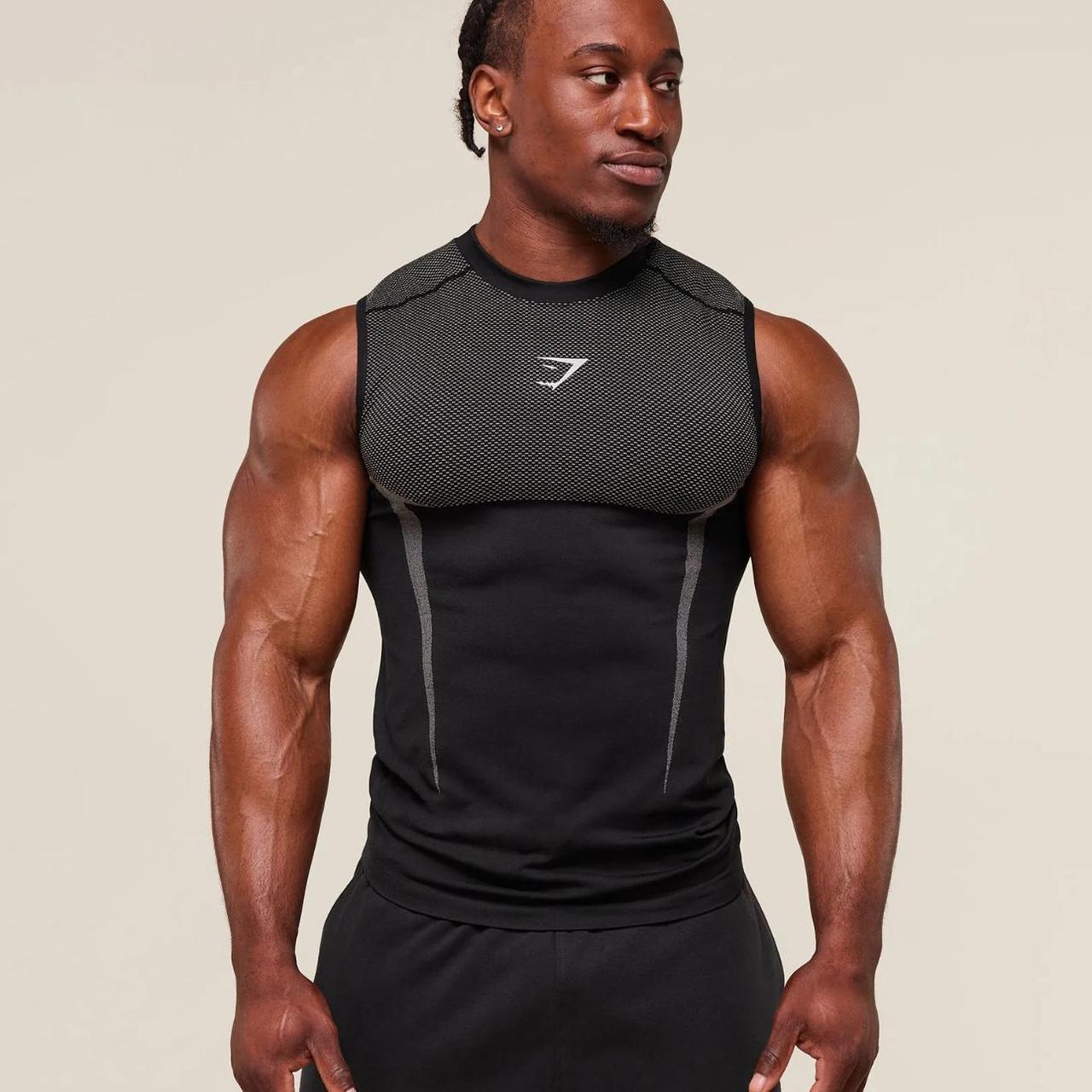 Black Gymshark onyx v5 tank #fitness #gymshark... | Depop