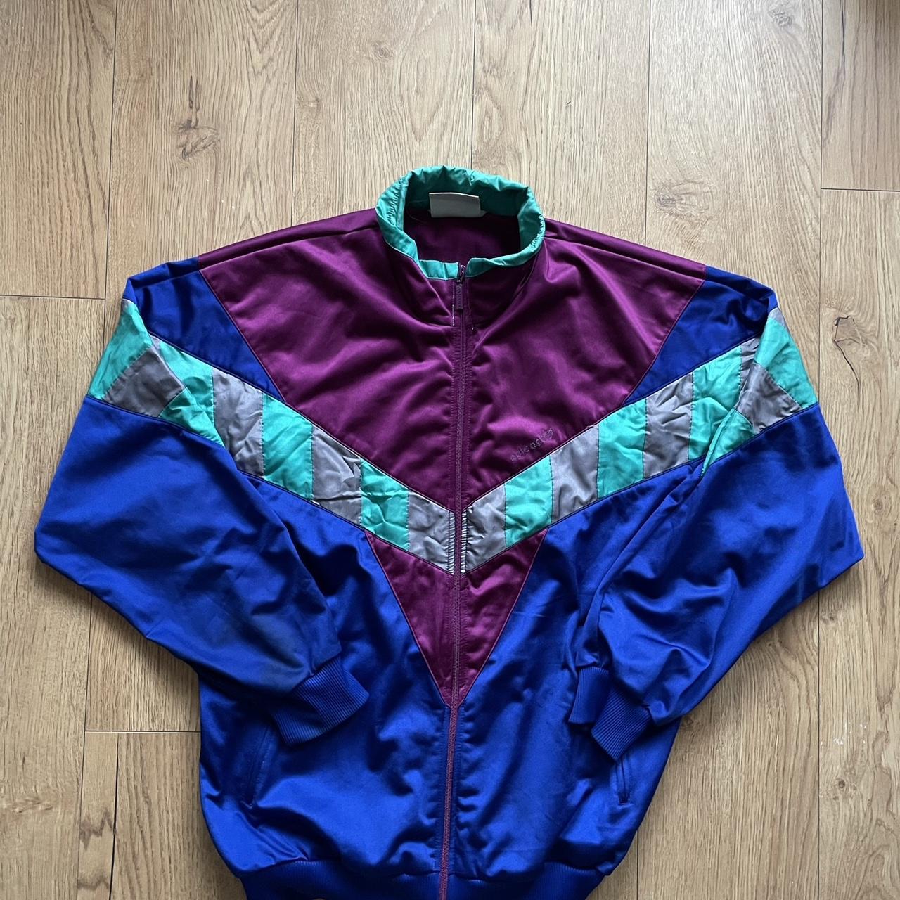 Adidas early 90s vintage tracksuit jacket D6 F180... | Depop
