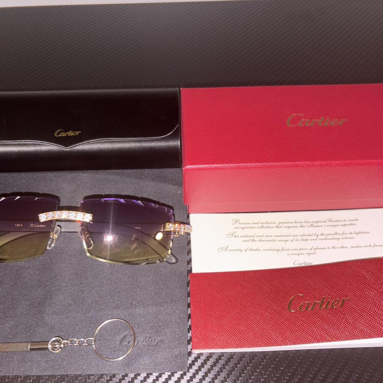 Cartier buffs with diamonds and purple/yellow... | Depop