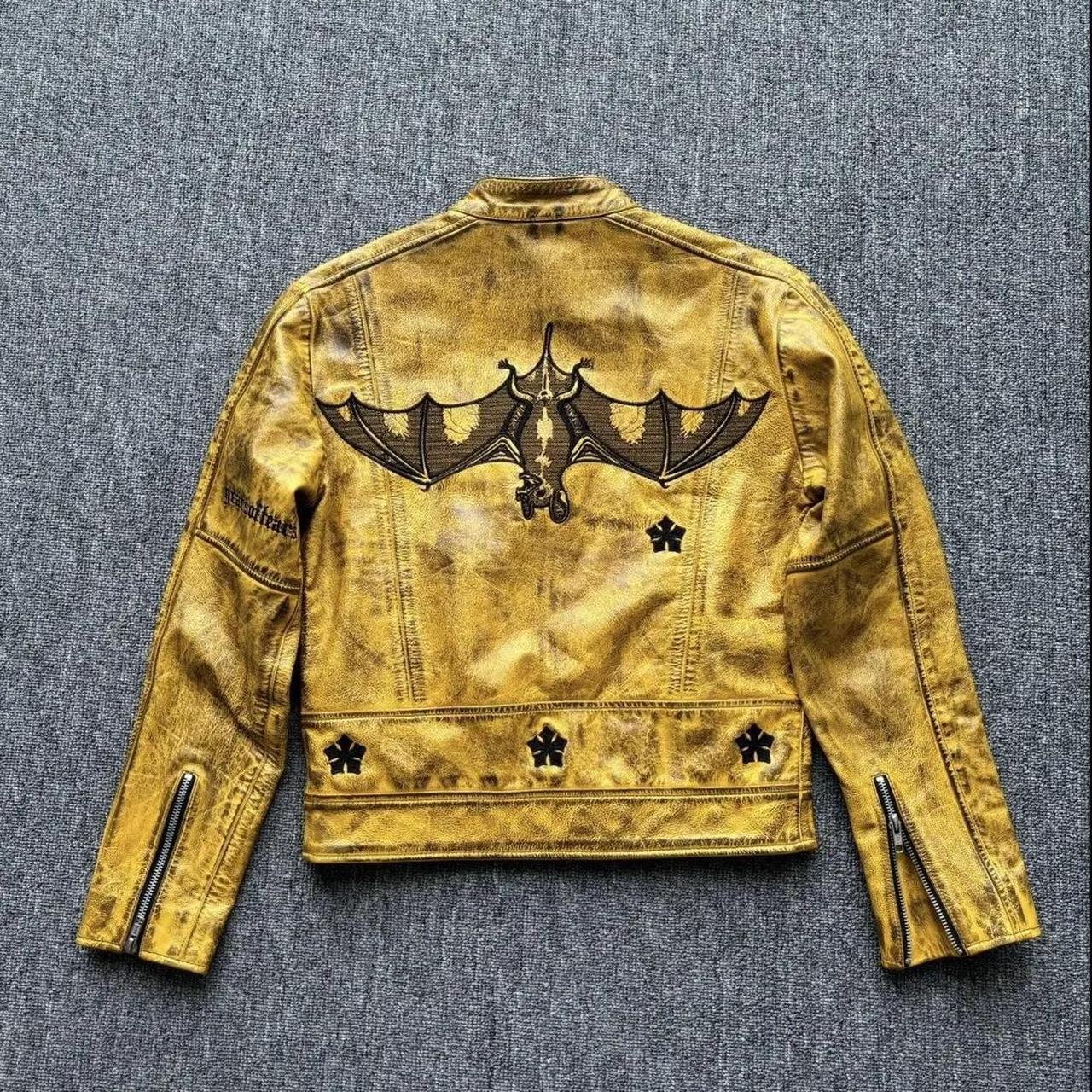 Years of Tears leather biker jacket Osbatt XS - Depop