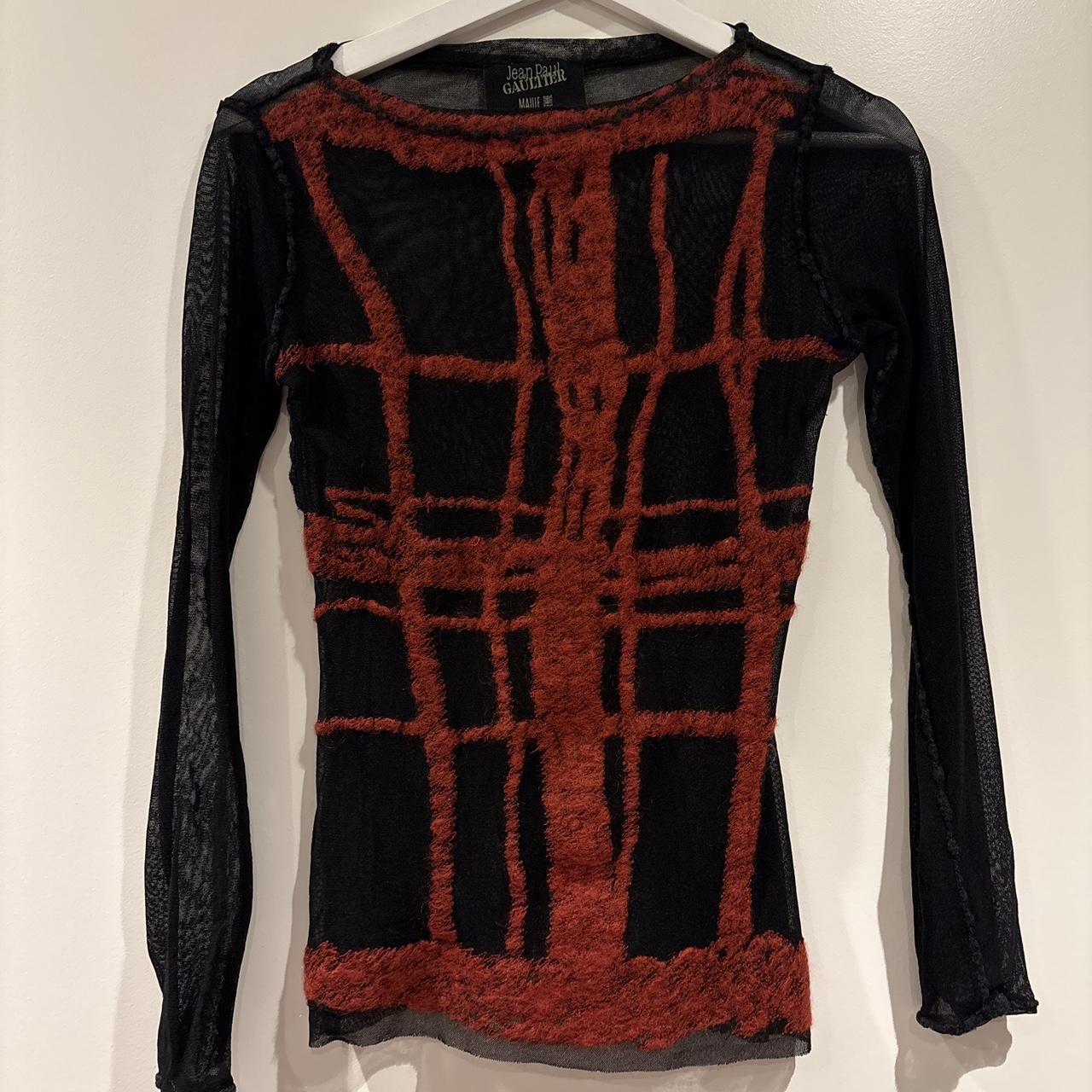 Jean Paul Gaultier meshed top S - Depop