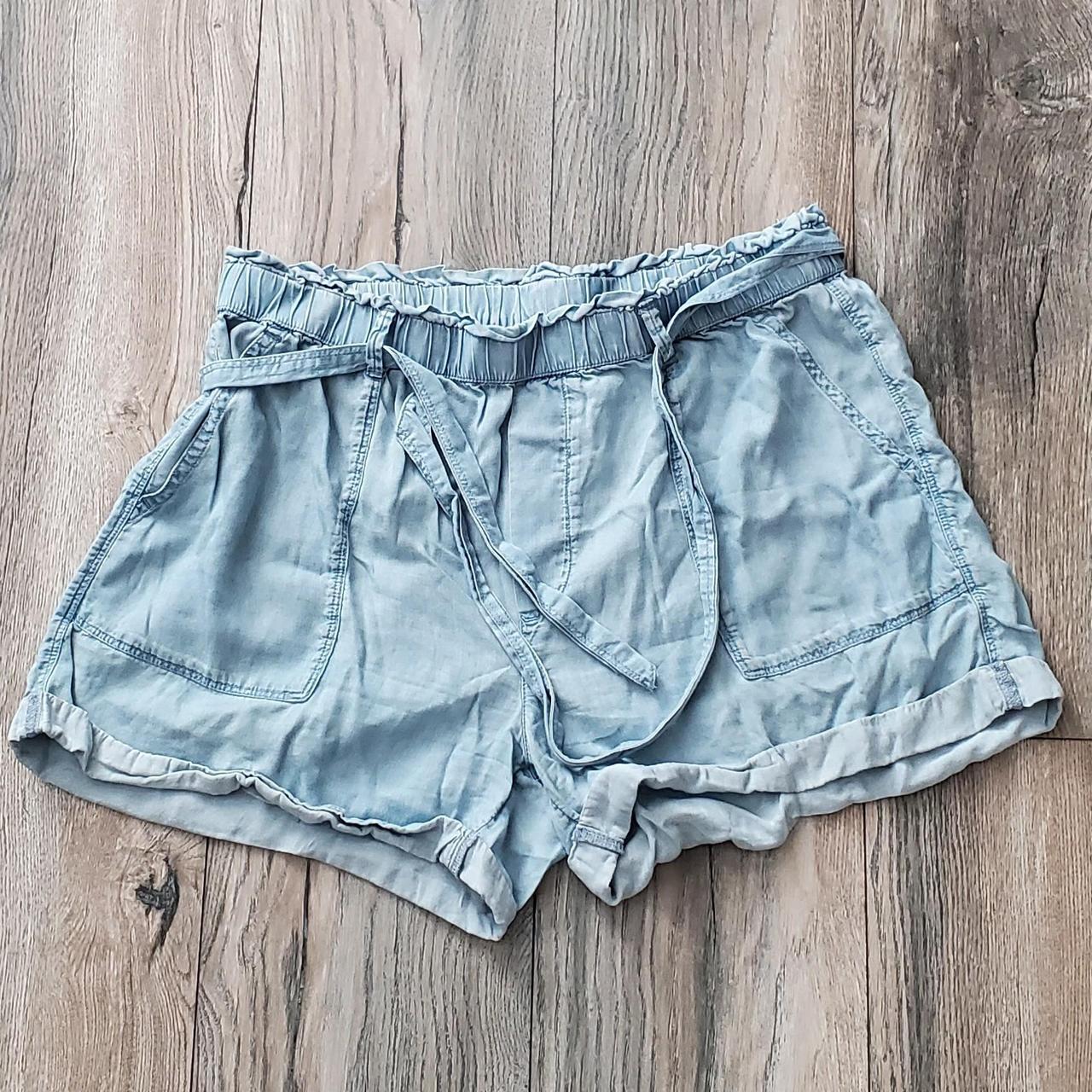 Denim aerie bucket shorts. They are a size large but... | Depop