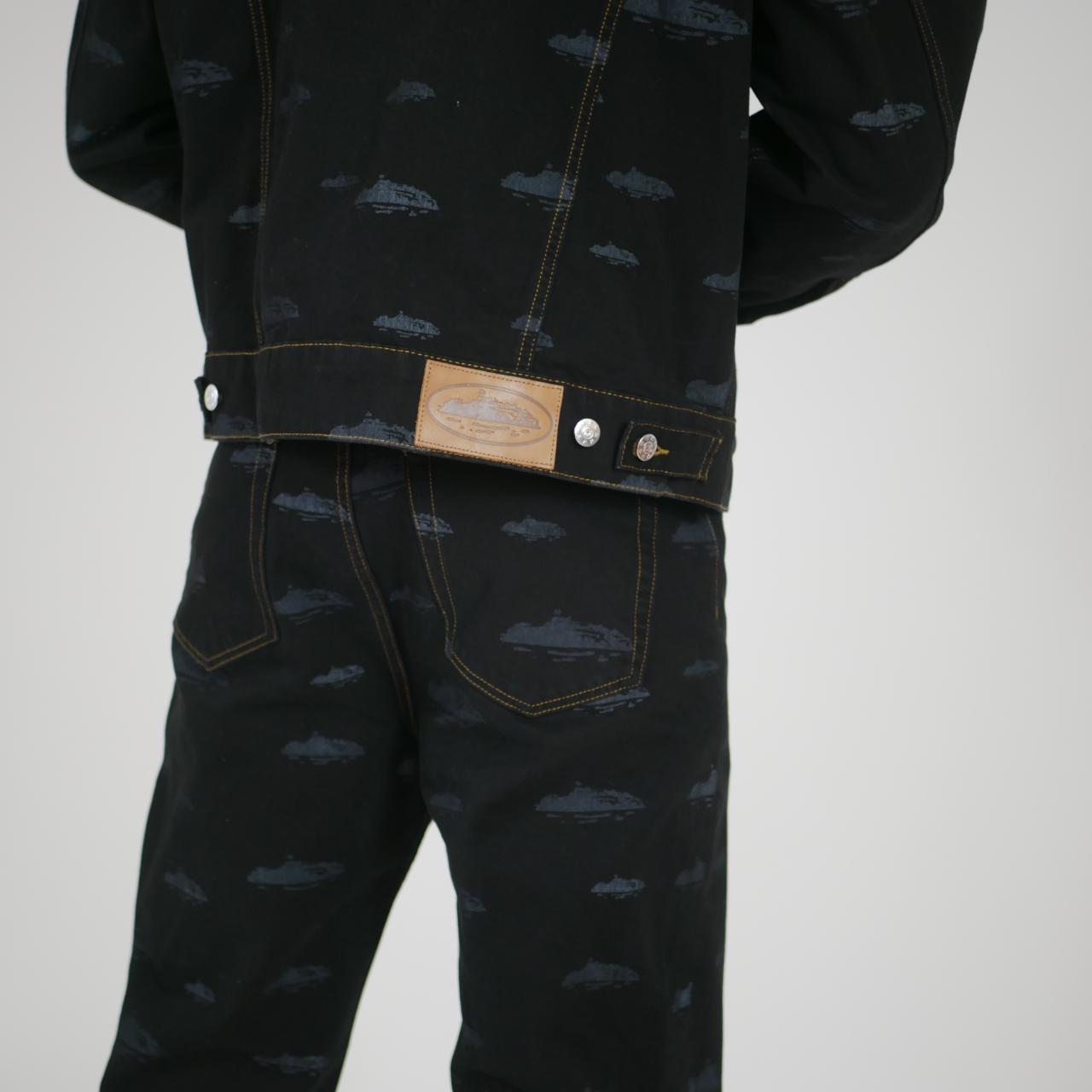 Cortiez Alcatraz Logo Pattern Denim Set. Jacket... | Depop