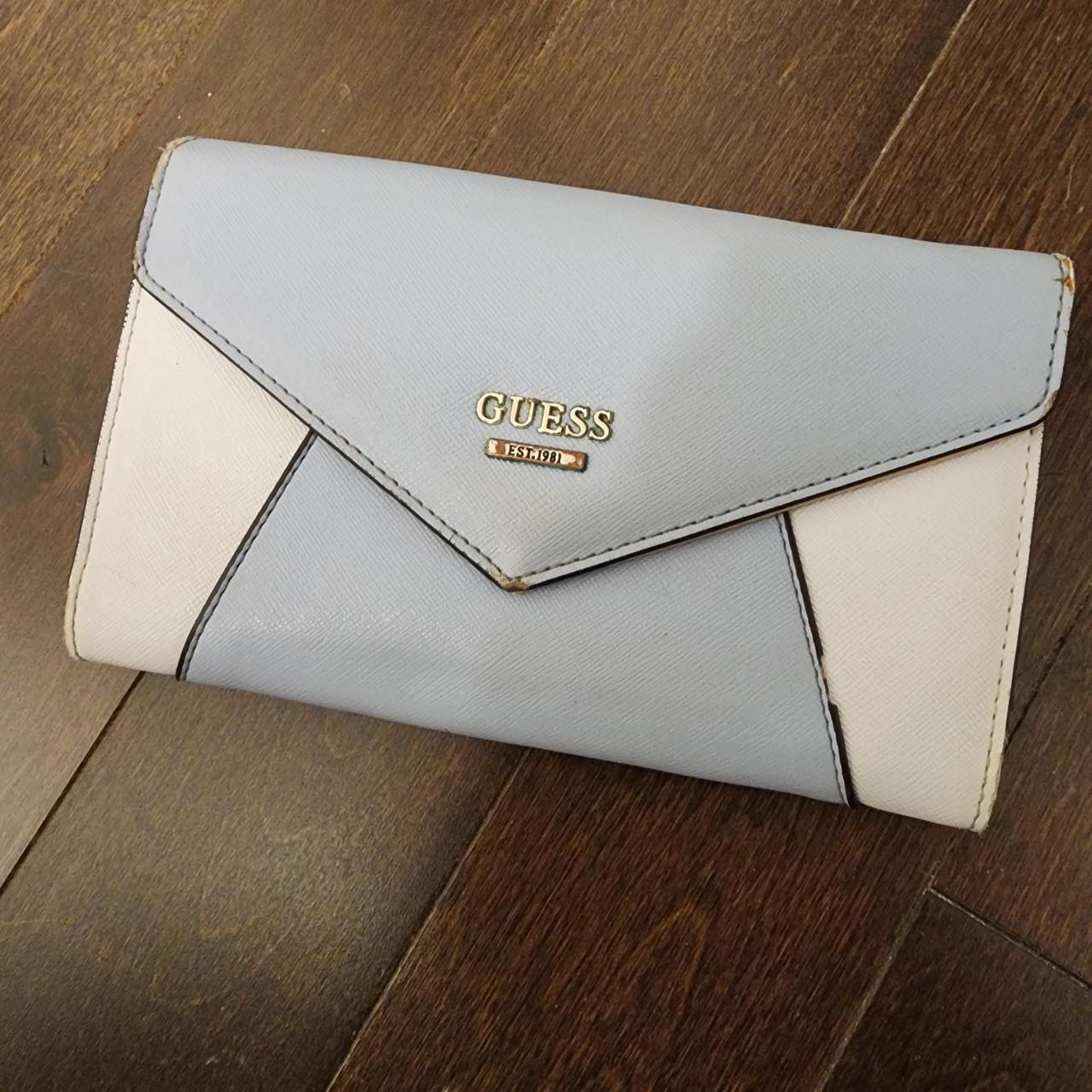 Y2K white and blue Guess wallet $8 ***SHIPPING... - Depop