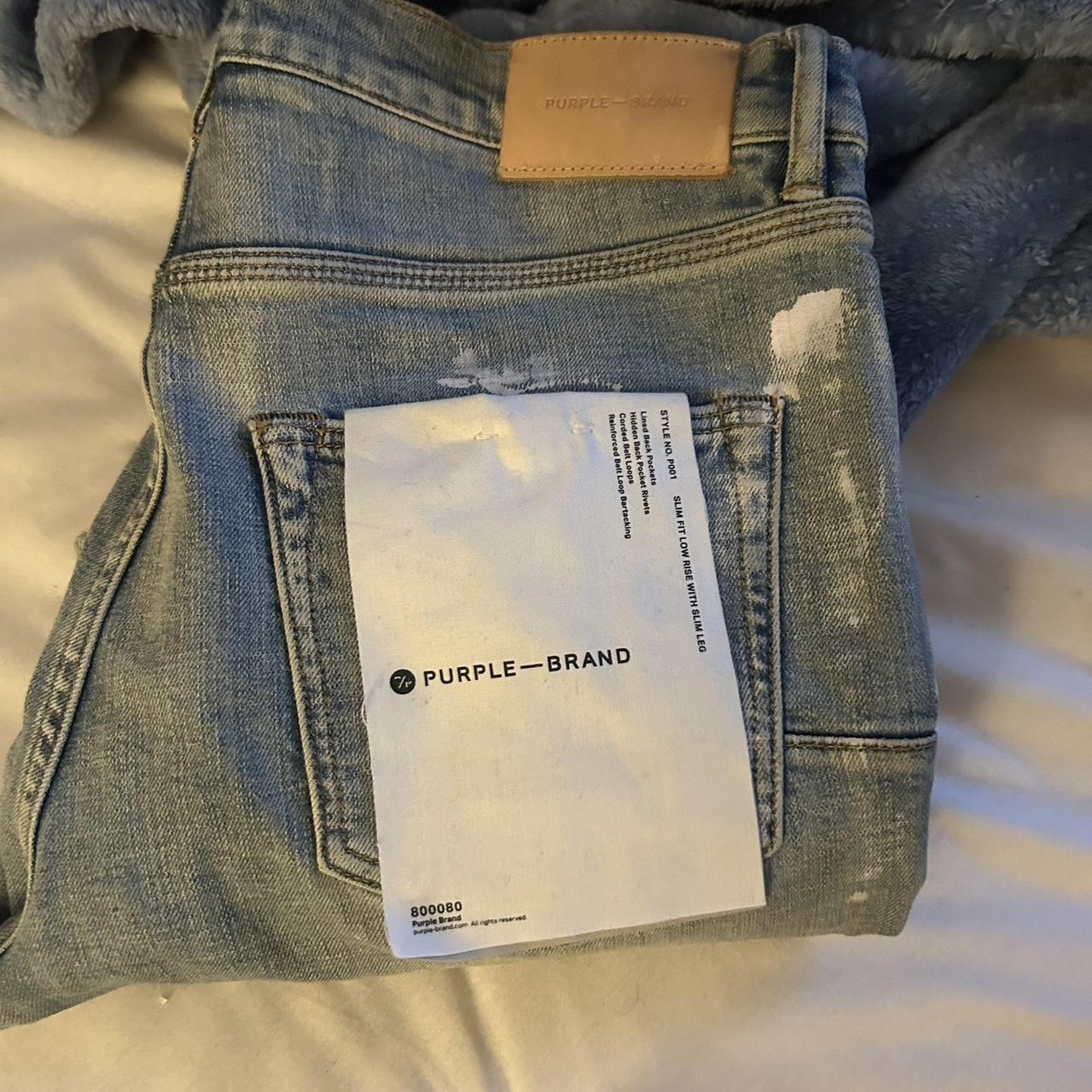 WORN 1 PURPLE BRAND Size: 31 STYLE NO. P001 DM... - Depop