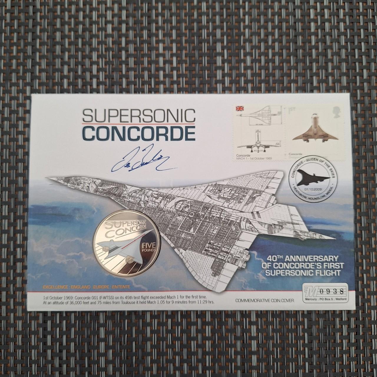 Supersonic Concord £5 Commemorative Coin Cover.... - Depop