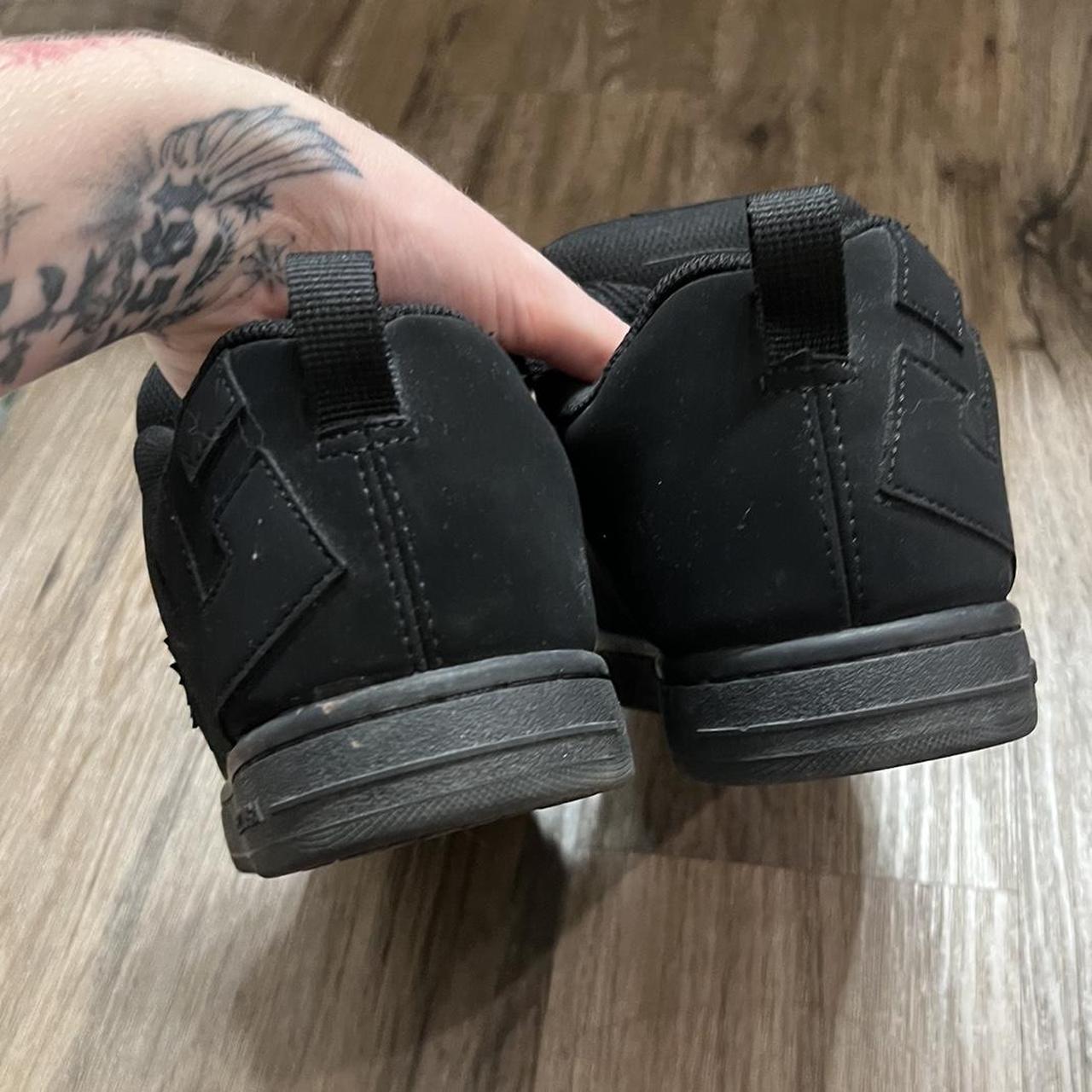 Chunky black DC skate shoes Worn a good bit but... - Depop