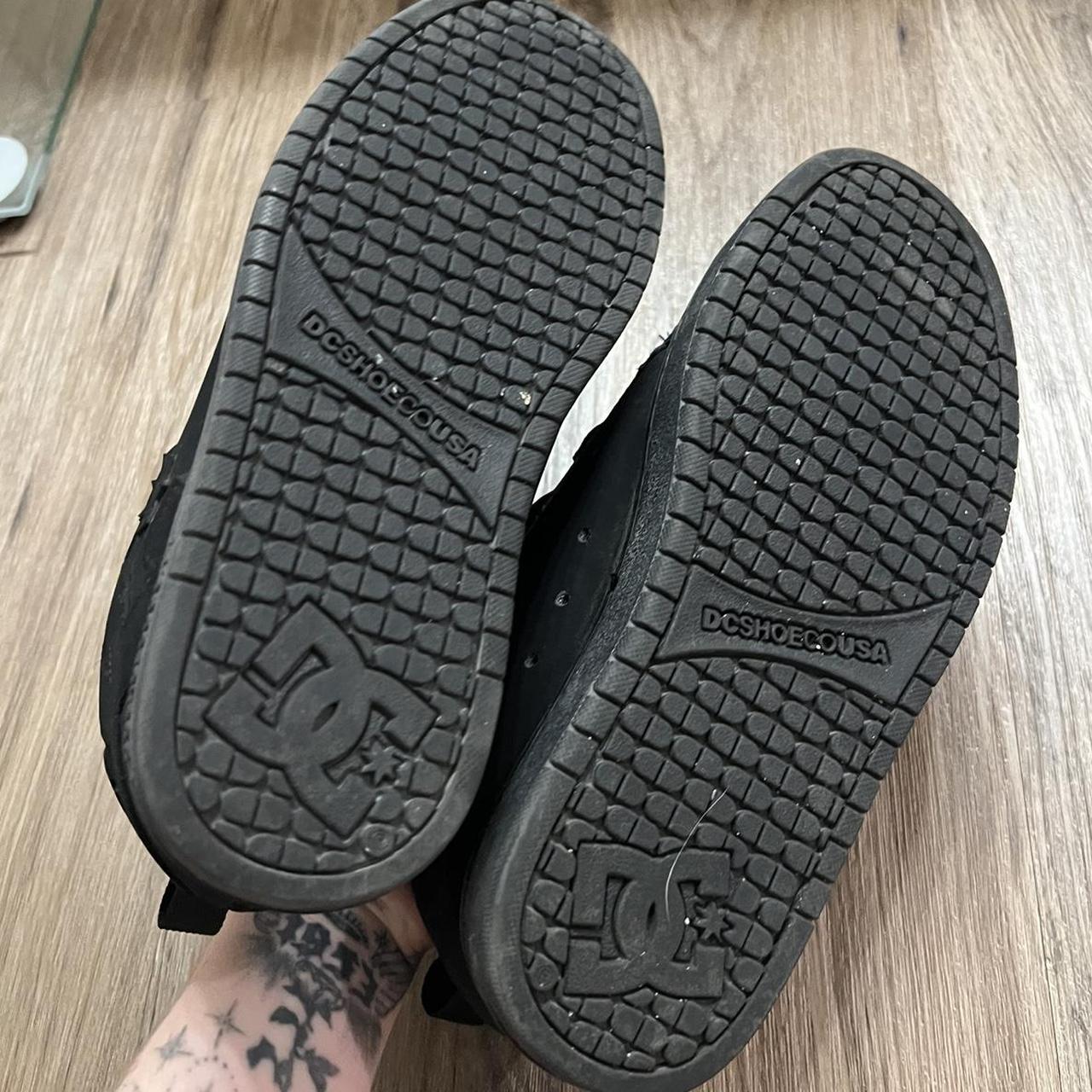 Chunky black DC skate shoes Worn a good bit but... - Depop