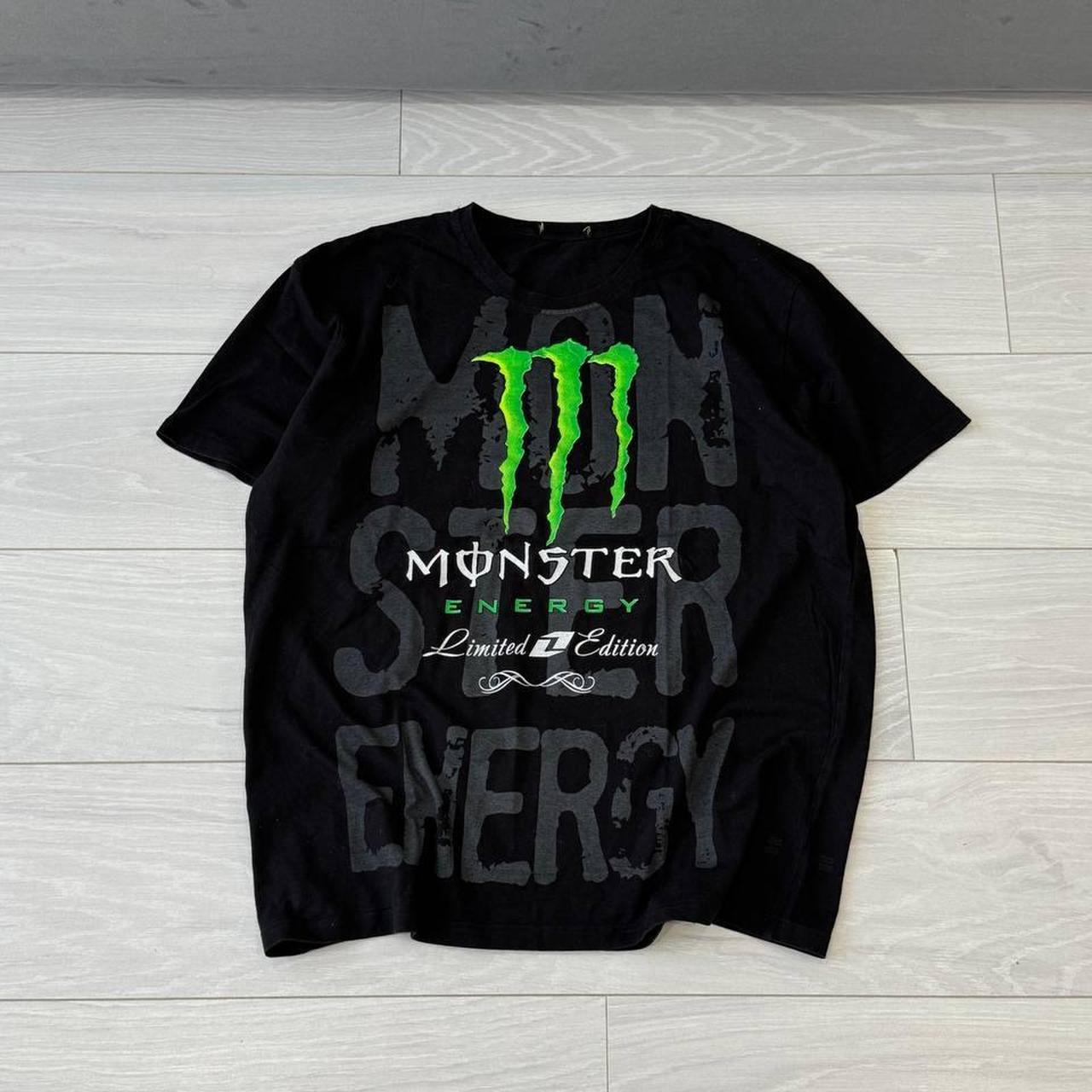 Vintage Monster Energy Graphic Print Y2K T shirt... | Depop