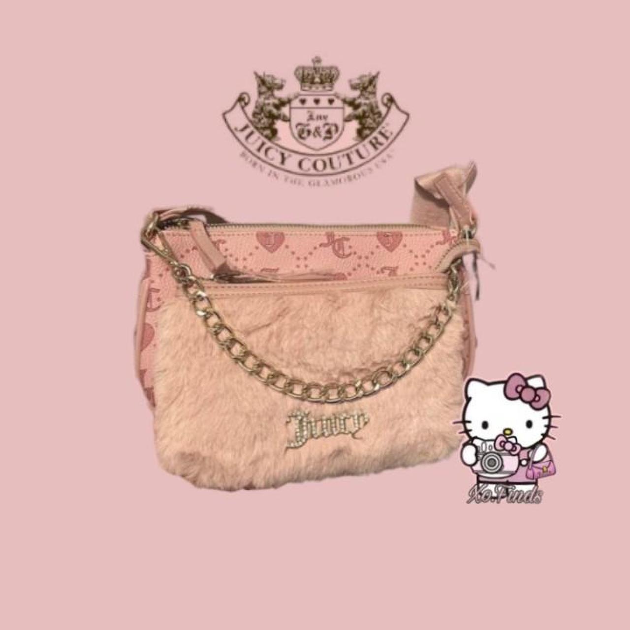 Juicy Couture Pink JC Print Crossbody Coms With... - Depop