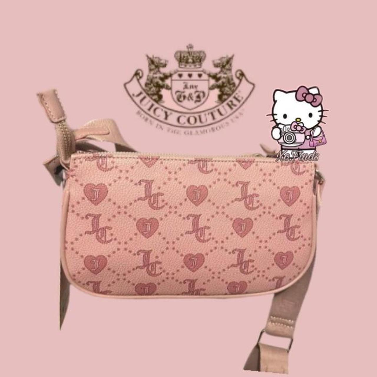 Juicy Couture Pink JC Print Crossbody Coms With... - Depop