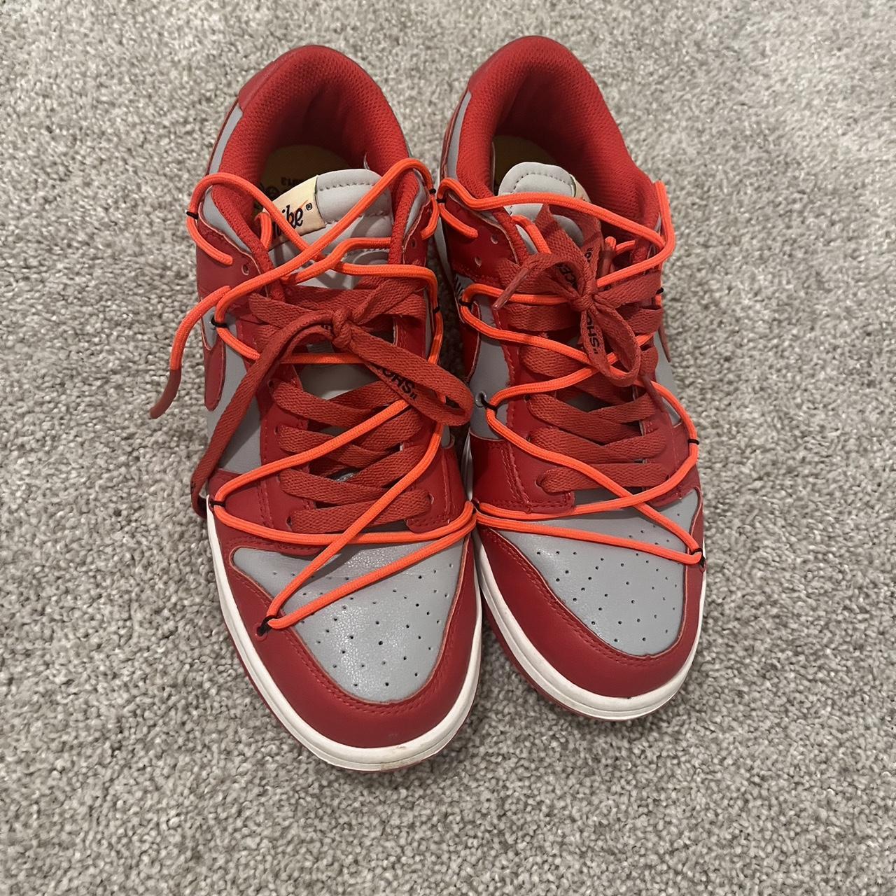 Nike Dunks Offwhite University Red Color No... | Depop